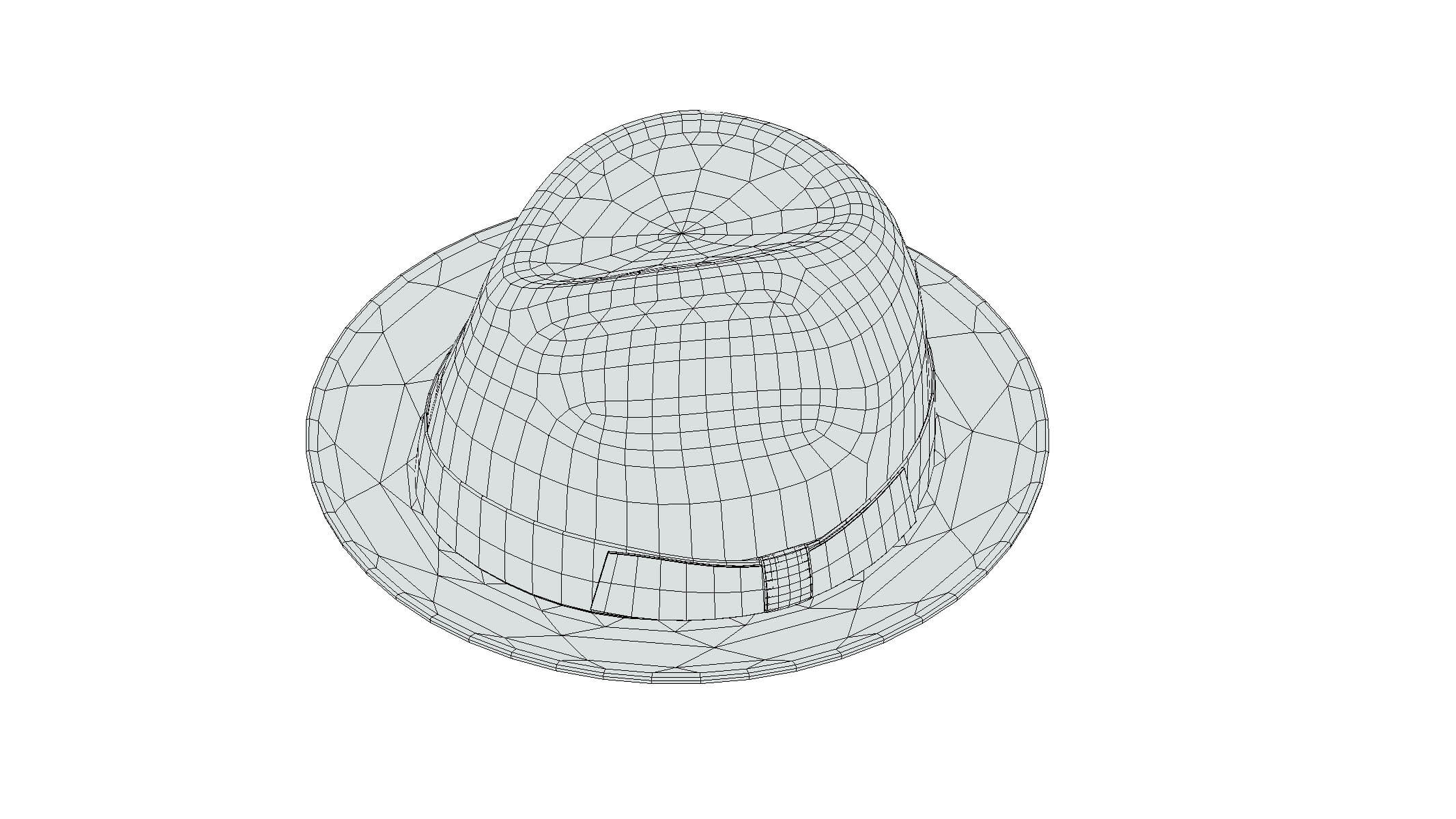 Fedora Hat Low Poly - 3D Model by frezzy