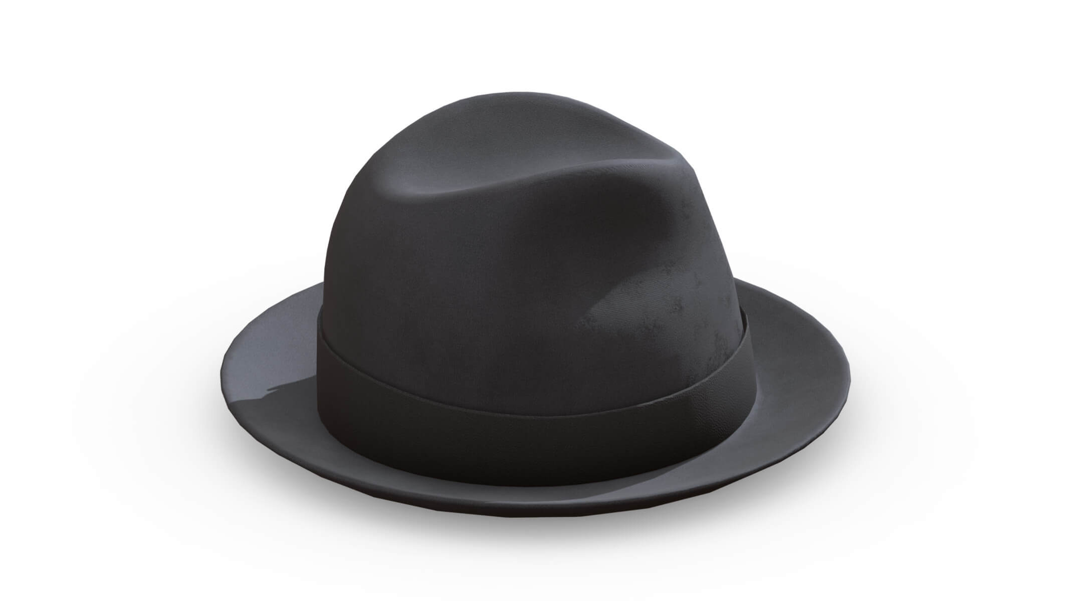 Fedora Hat Low Poly - 3D Model by frezzy