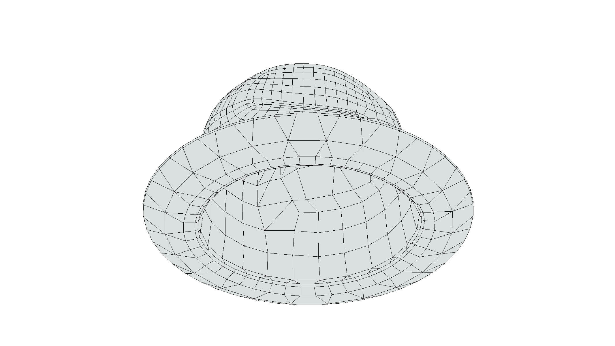 Fedora Hat Low Poly - 3D Model by frezzy