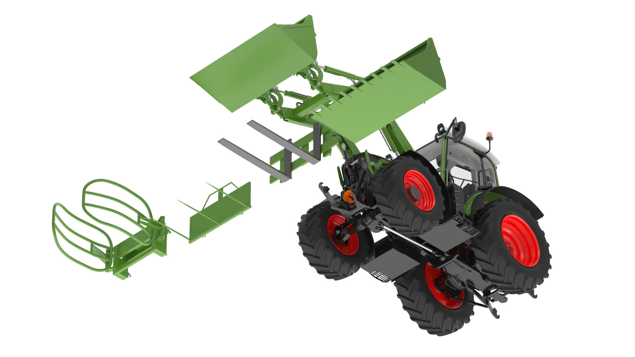 Fendt Cargo Frontloader - 3D Model by frezzy