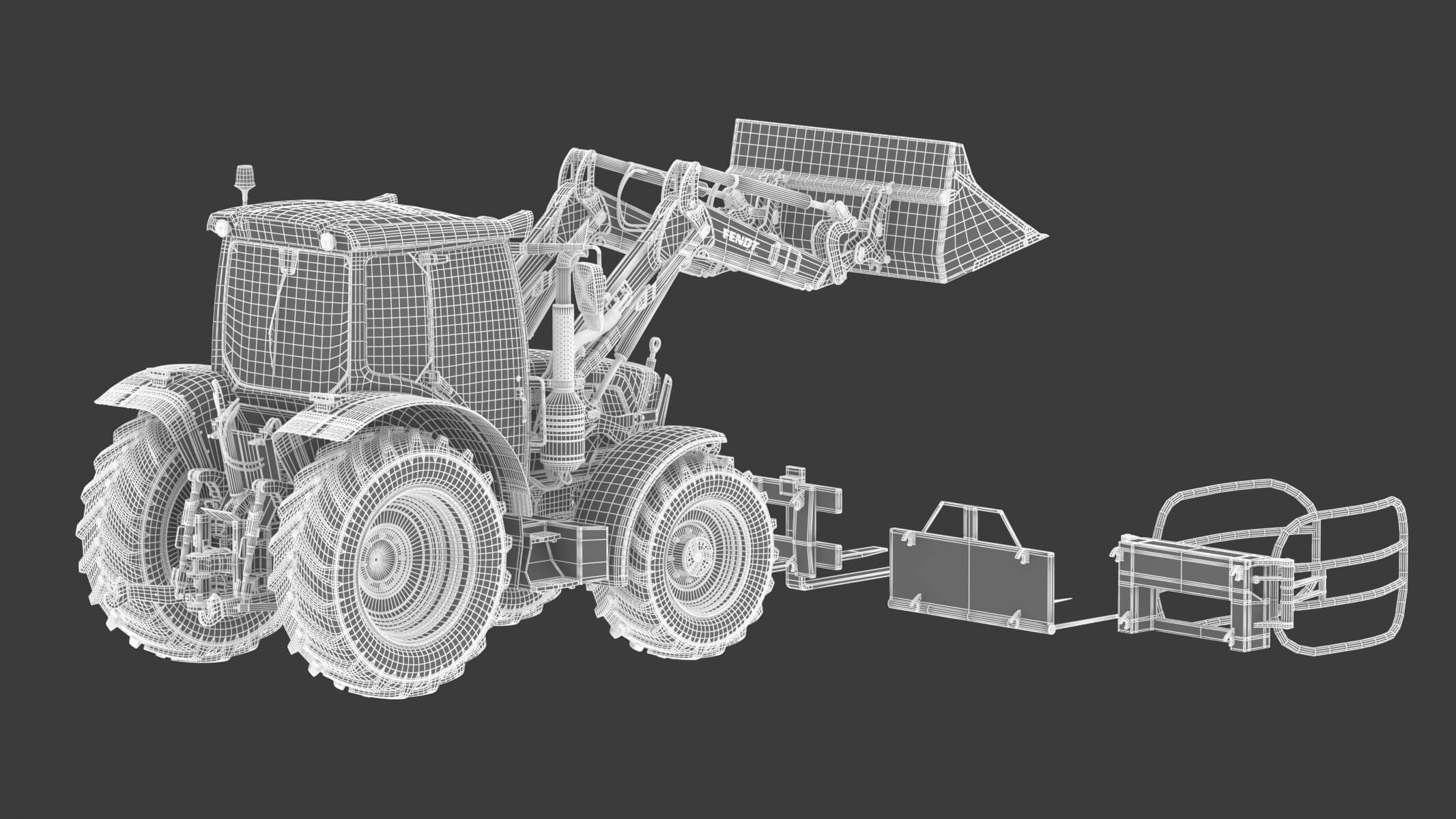 Fendt Cargo Frontloader - 3D Model by frezzy