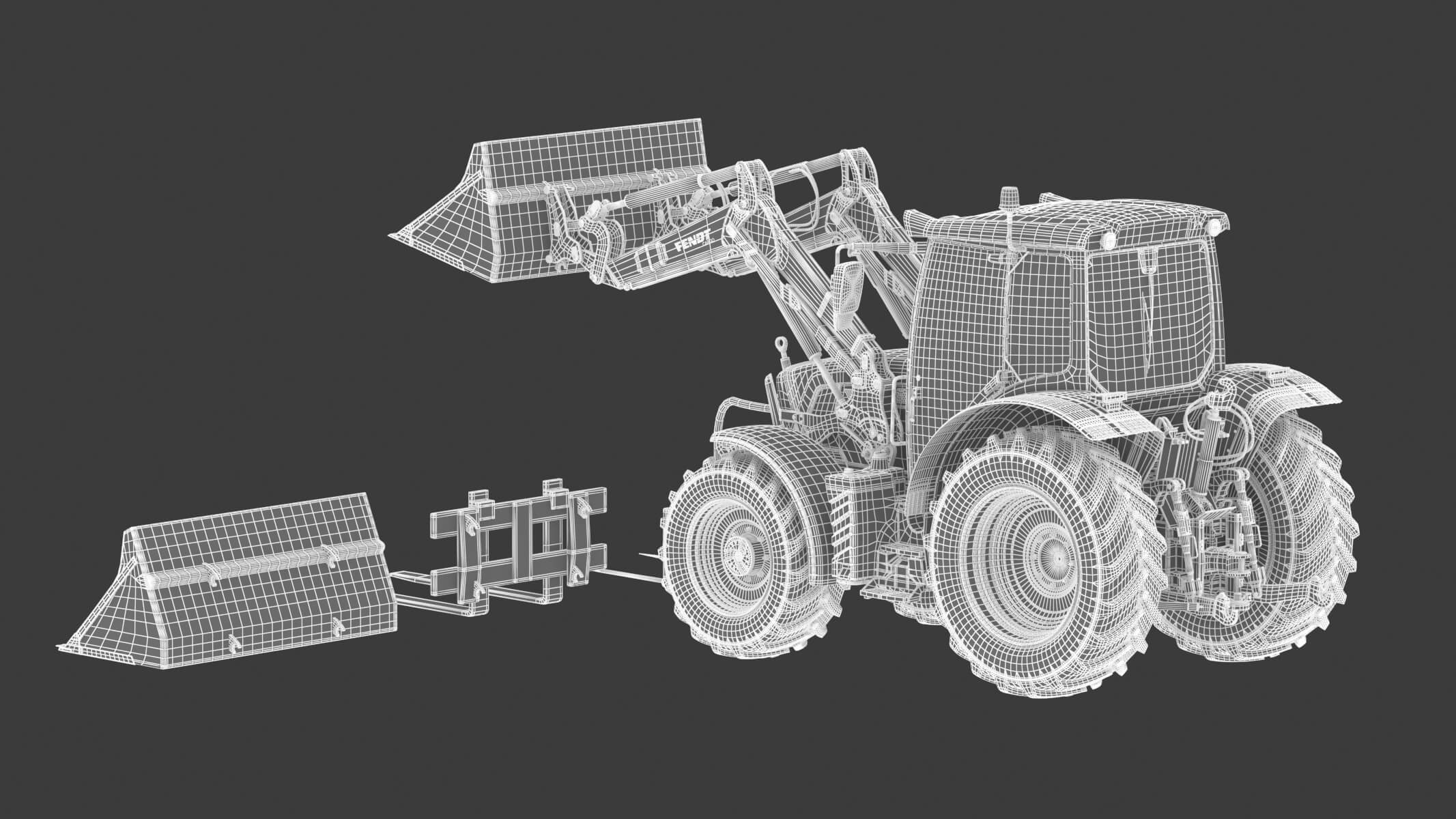 Fendt Cargo Frontloader - 3D Model by frezzy