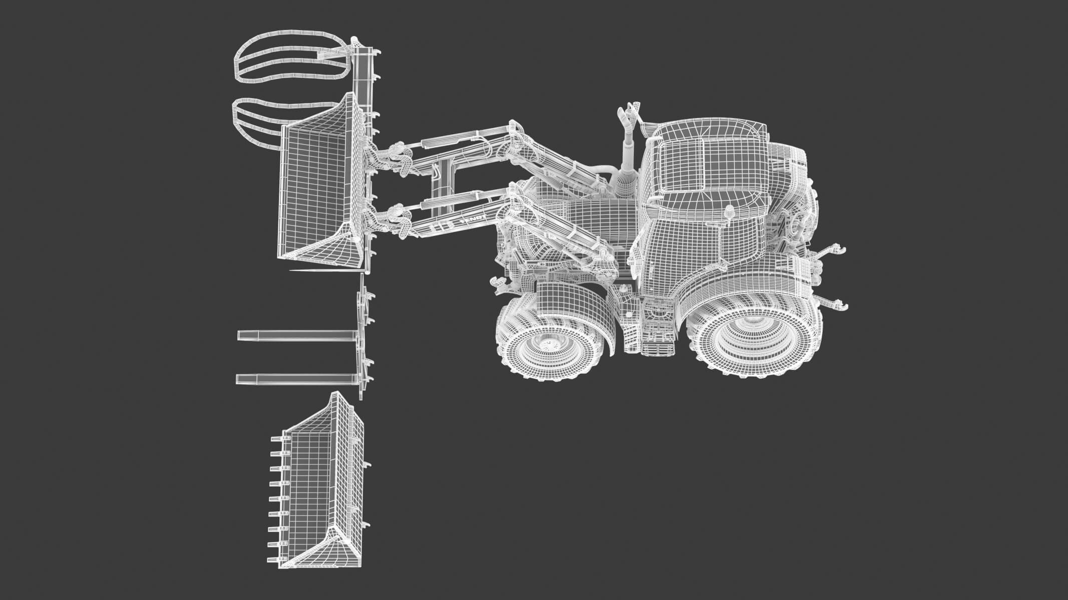 Fendt Cargo Frontloader - 3D Model by frezzy