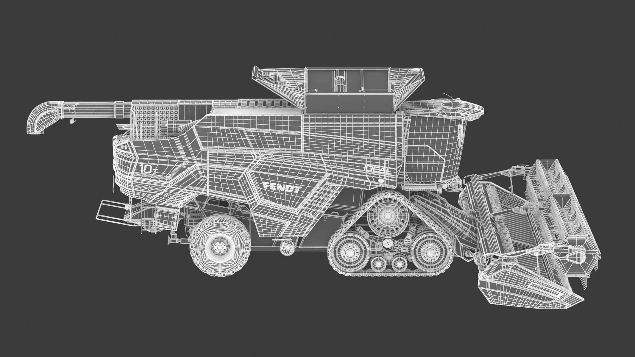 Fendt IDEAL Combine Harvester - 3D Model by frezzy