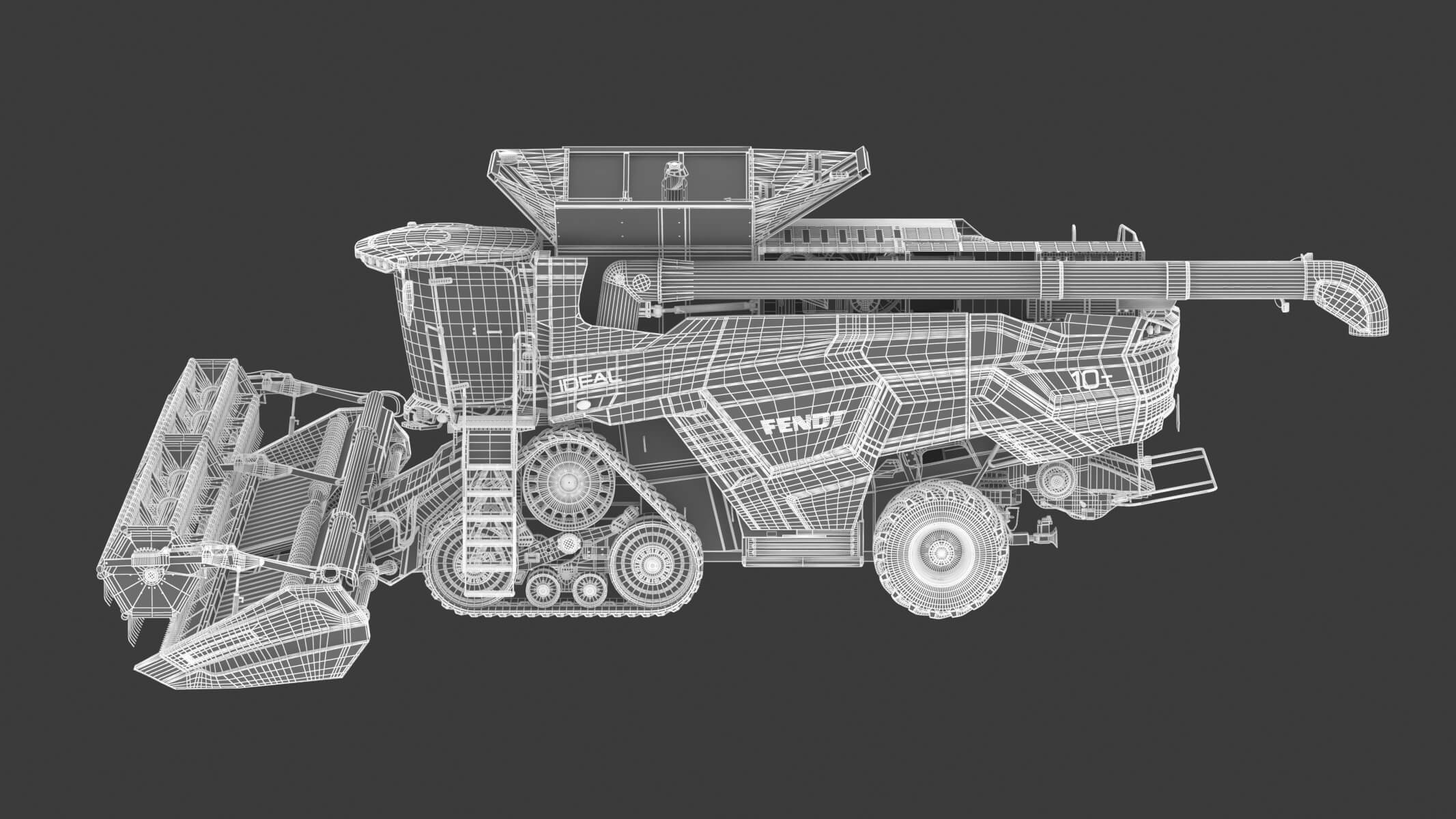 Fendt IDEAL Combine Harvester - 3D Model by frezzy