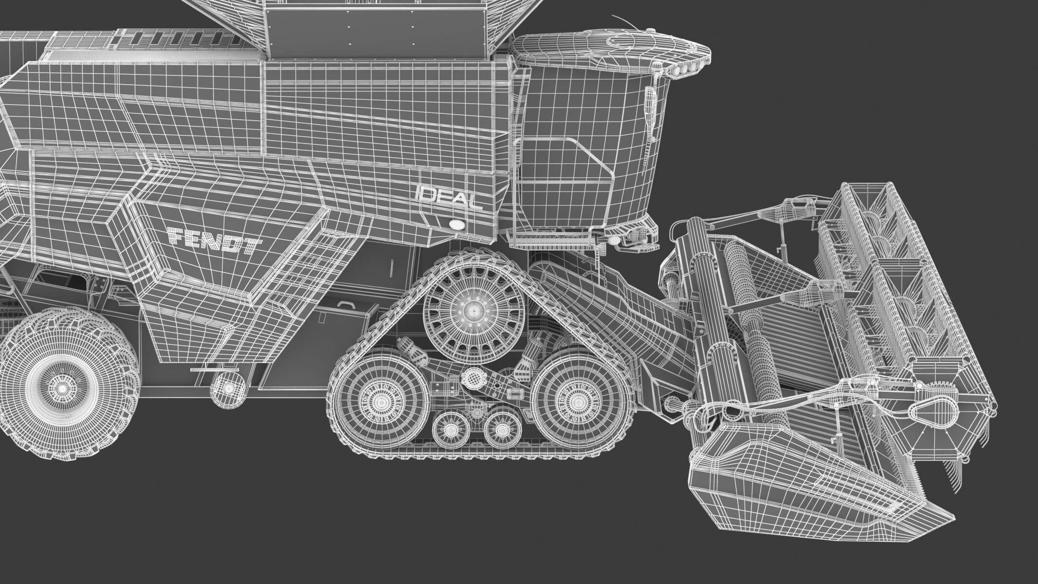 Fendt IDEAL Combine Harvester - 3D Model by frezzy