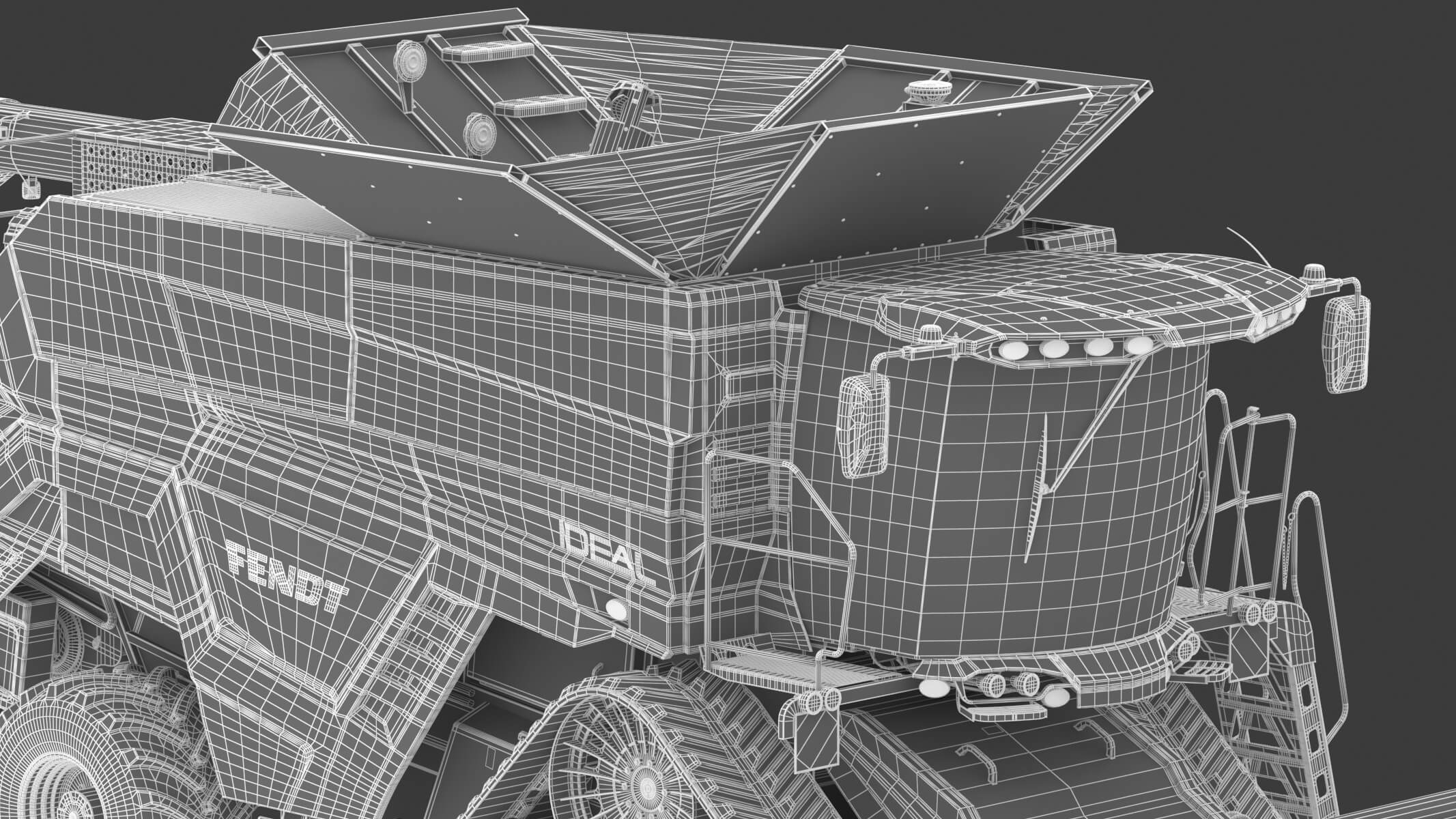 Fendt IDEAL Combine Harvester - 3D Model by frezzy