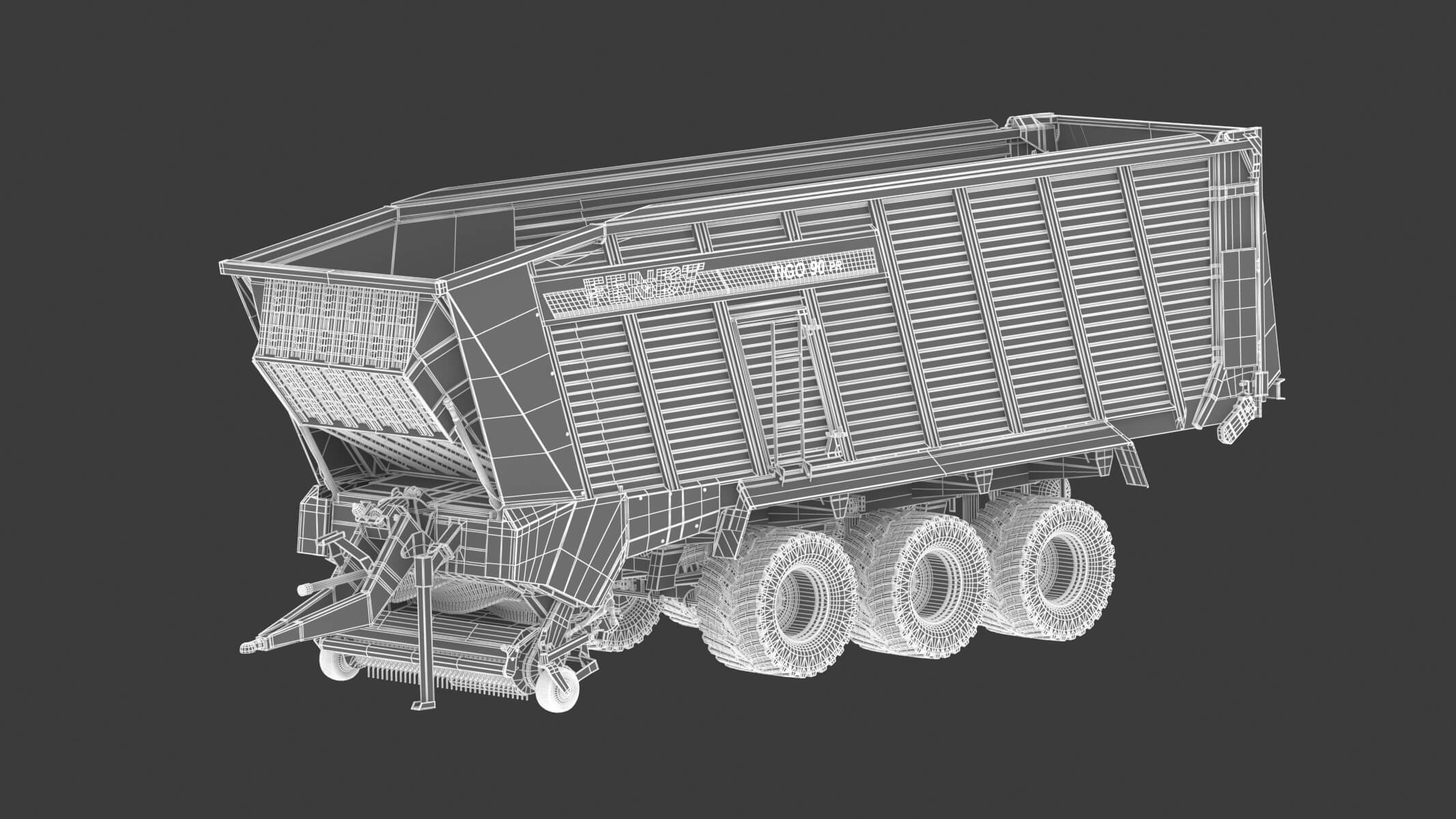 Fendt Tigo Forage Wagons 6 Wheels - 3D Model by frezzy