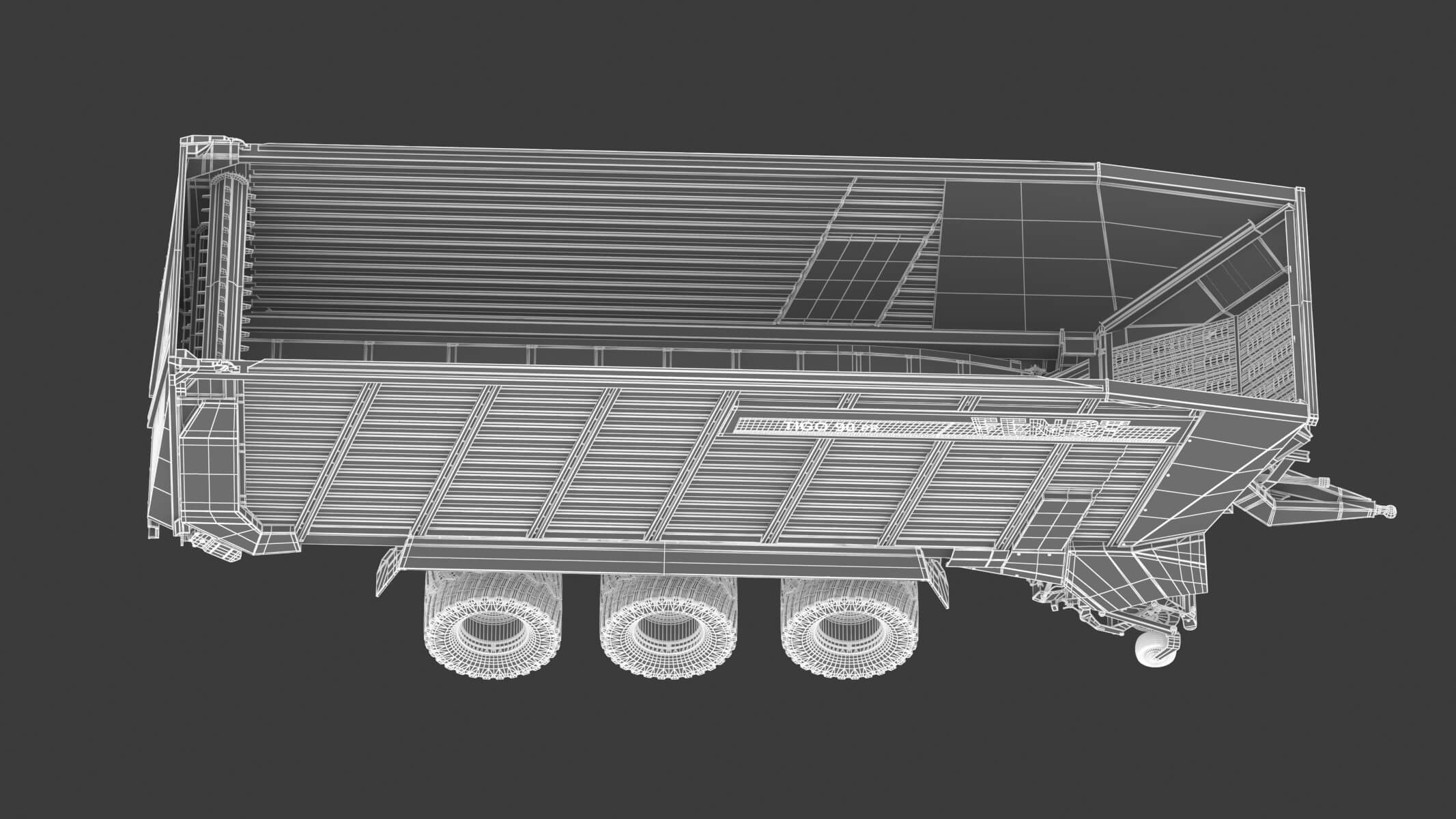 Fendt Tigo Forage Wagons 6 Wheels - 3D Model by frezzy