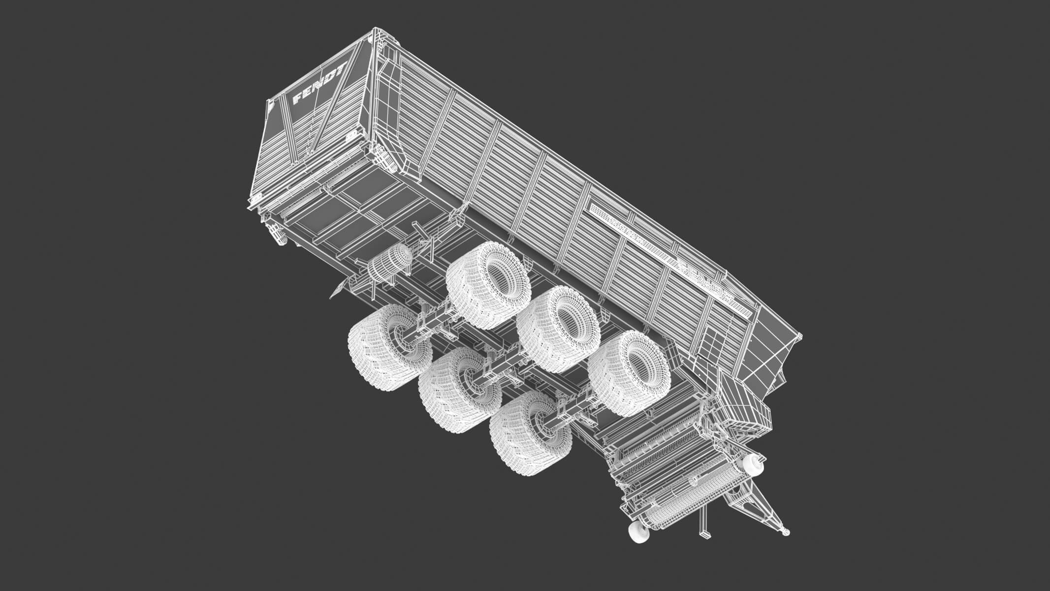 Fendt Tigo Forage Wagons 6 Wheels - 3D Model by frezzy