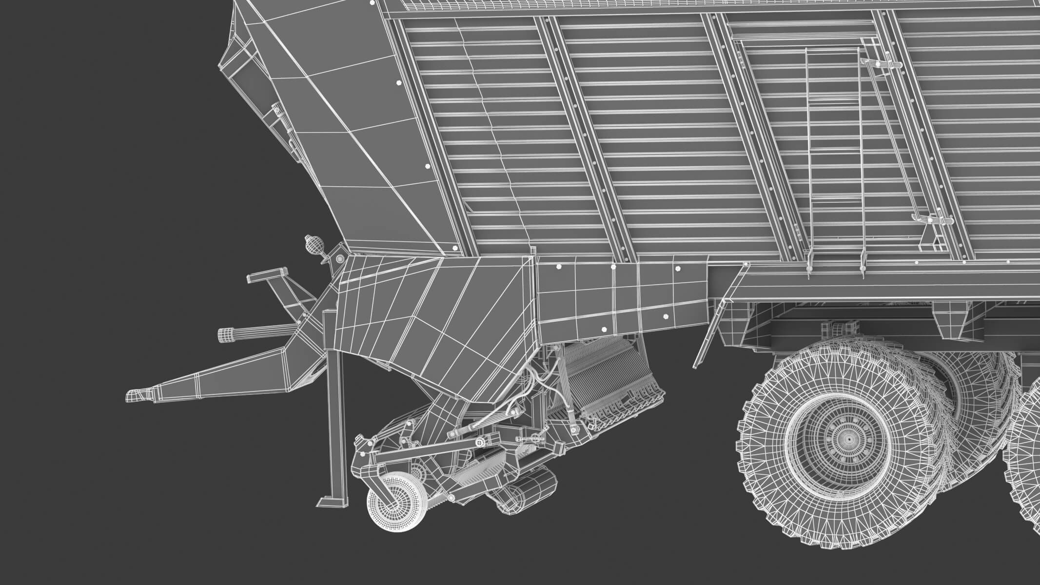 Fendt Tigo Forage Wagons 6 Wheels - 3D Model by frezzy