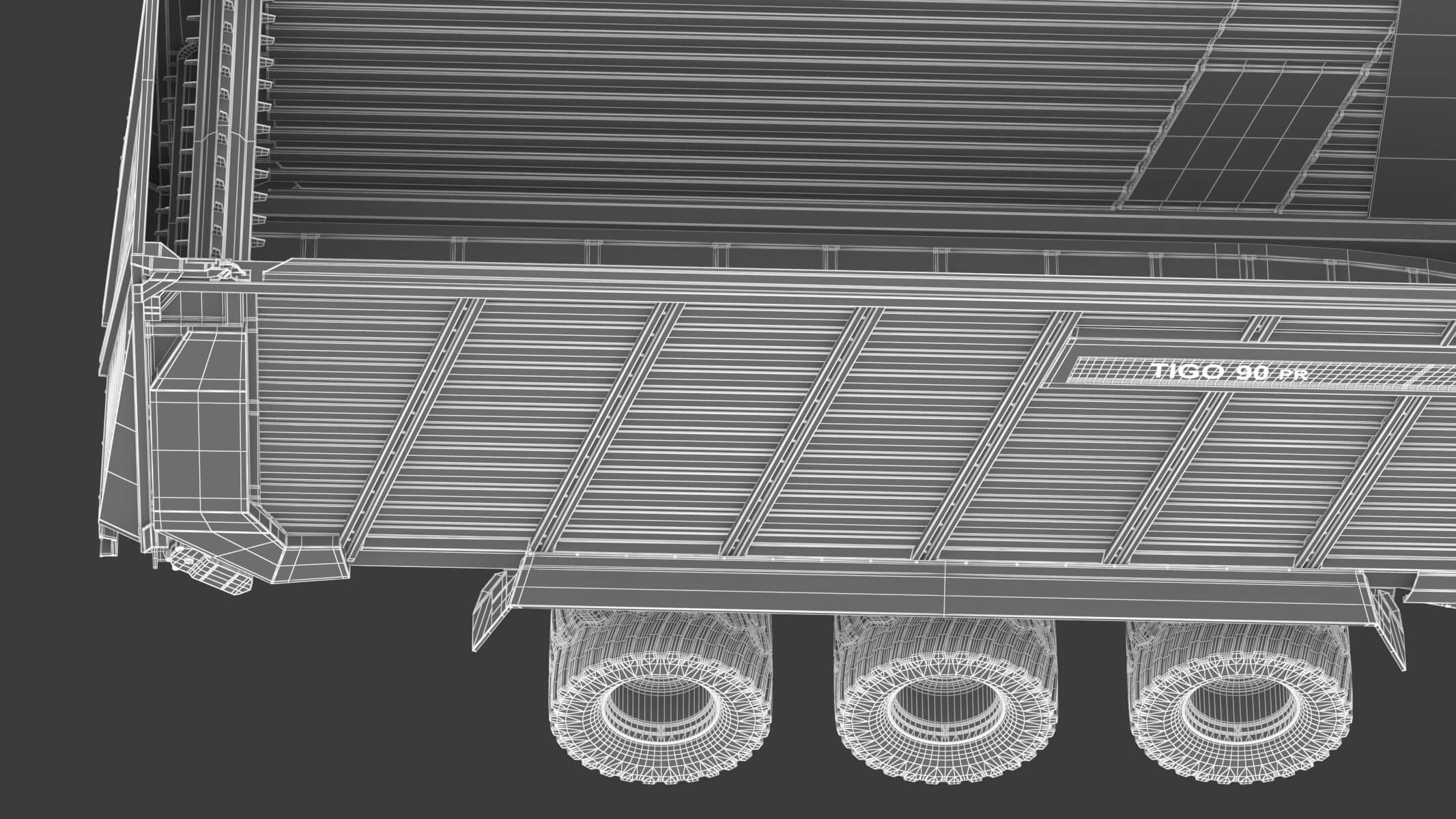 Fendt Tigo Forage Wagons 6 Wheels - 3D Model by frezzy