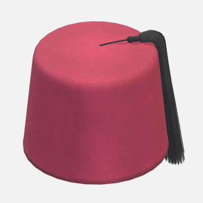 Fez Hat Low Poly - 3D Model by frezzy