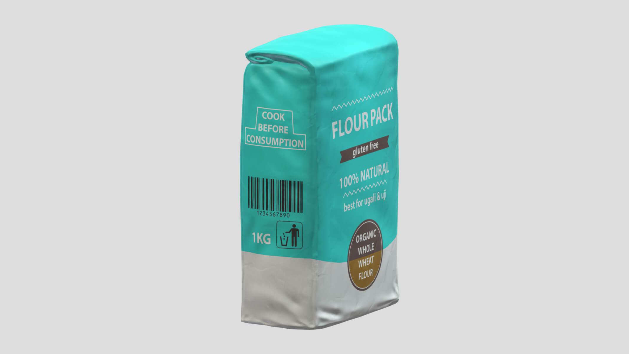 Flour Pack Low Poly - 3D Model by frezzy