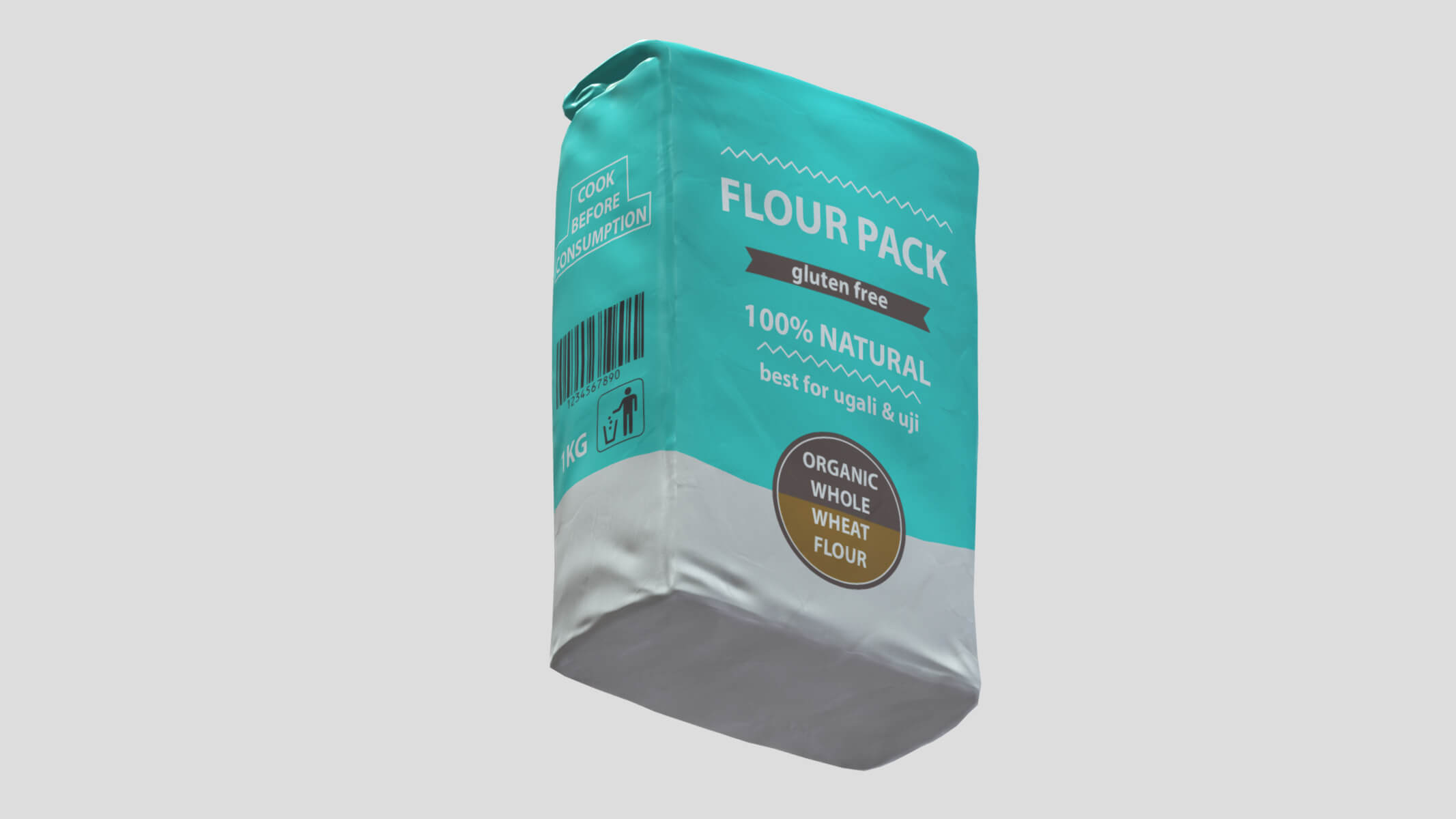 Flour Pack Low Poly - 3D Model by frezzy