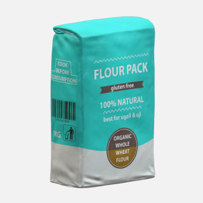 Flour Pack Low Poly - 3D Model by frezzy