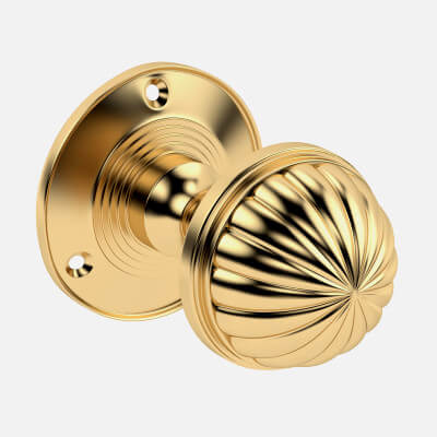 Fluted Mortice Door Knob - 3D Model by frezzy