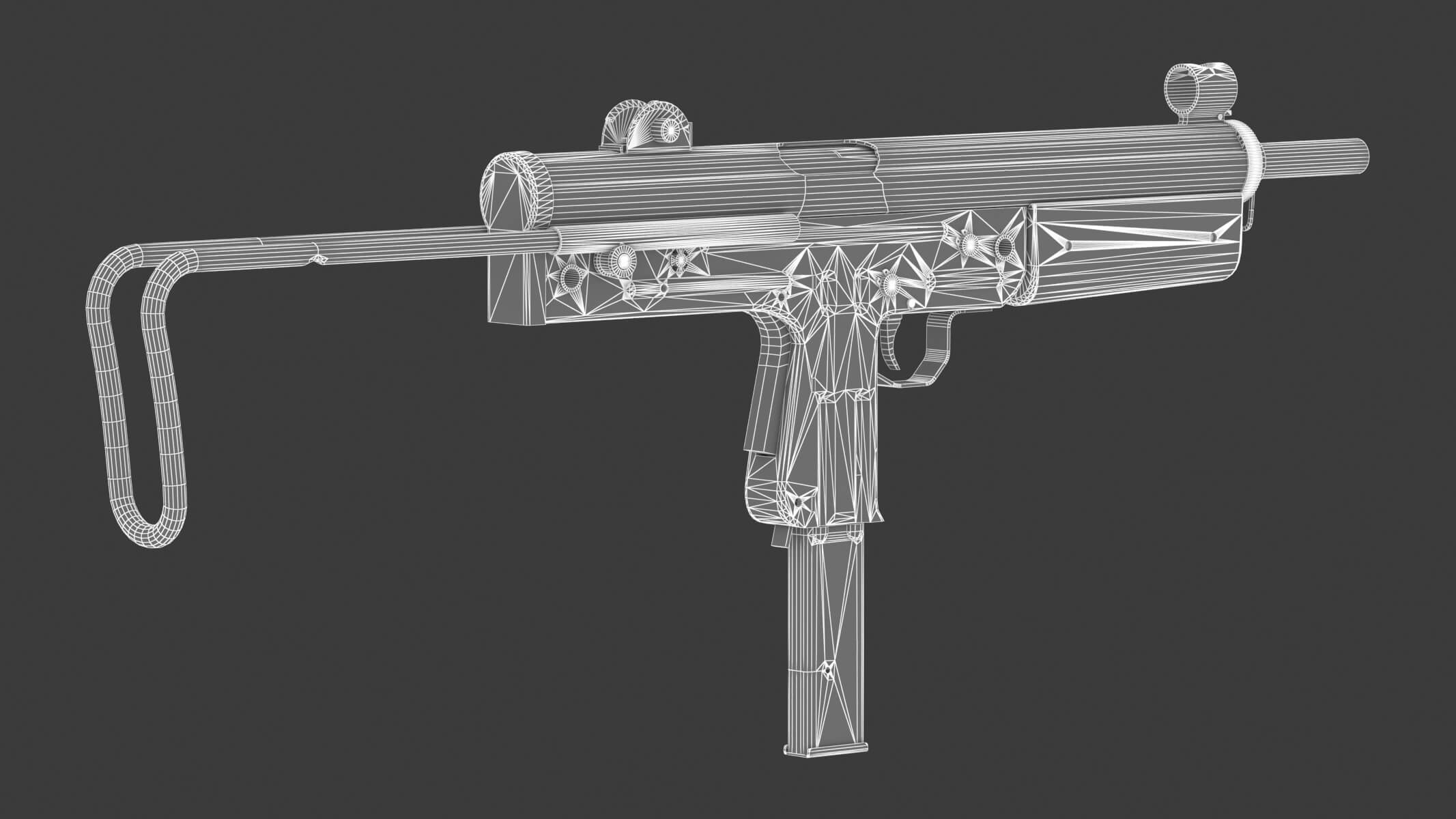 Fmk 3 Submachine Gun Low Poly - 3D Model by frezzy