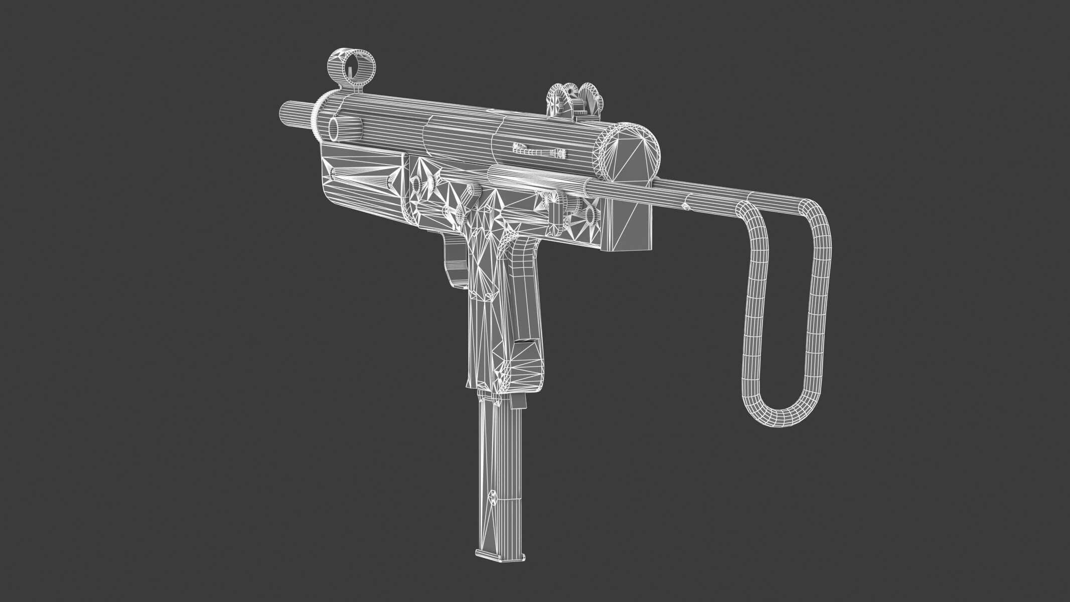 Fmk 3 Submachine Gun Low Poly - 3D Model by frezzy