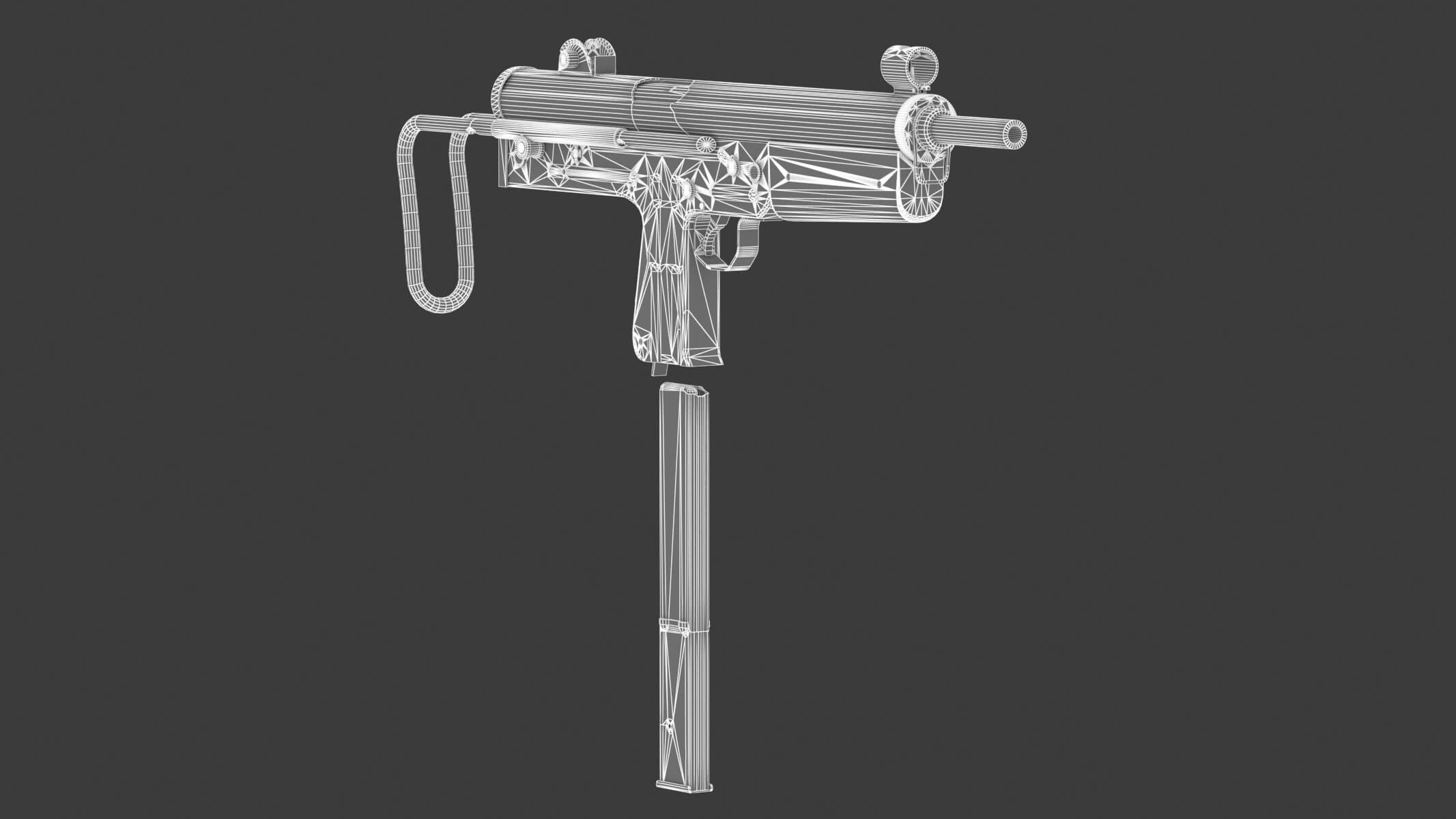 Fmk 3 Submachine Gun Low Poly - 3D Model by frezzy