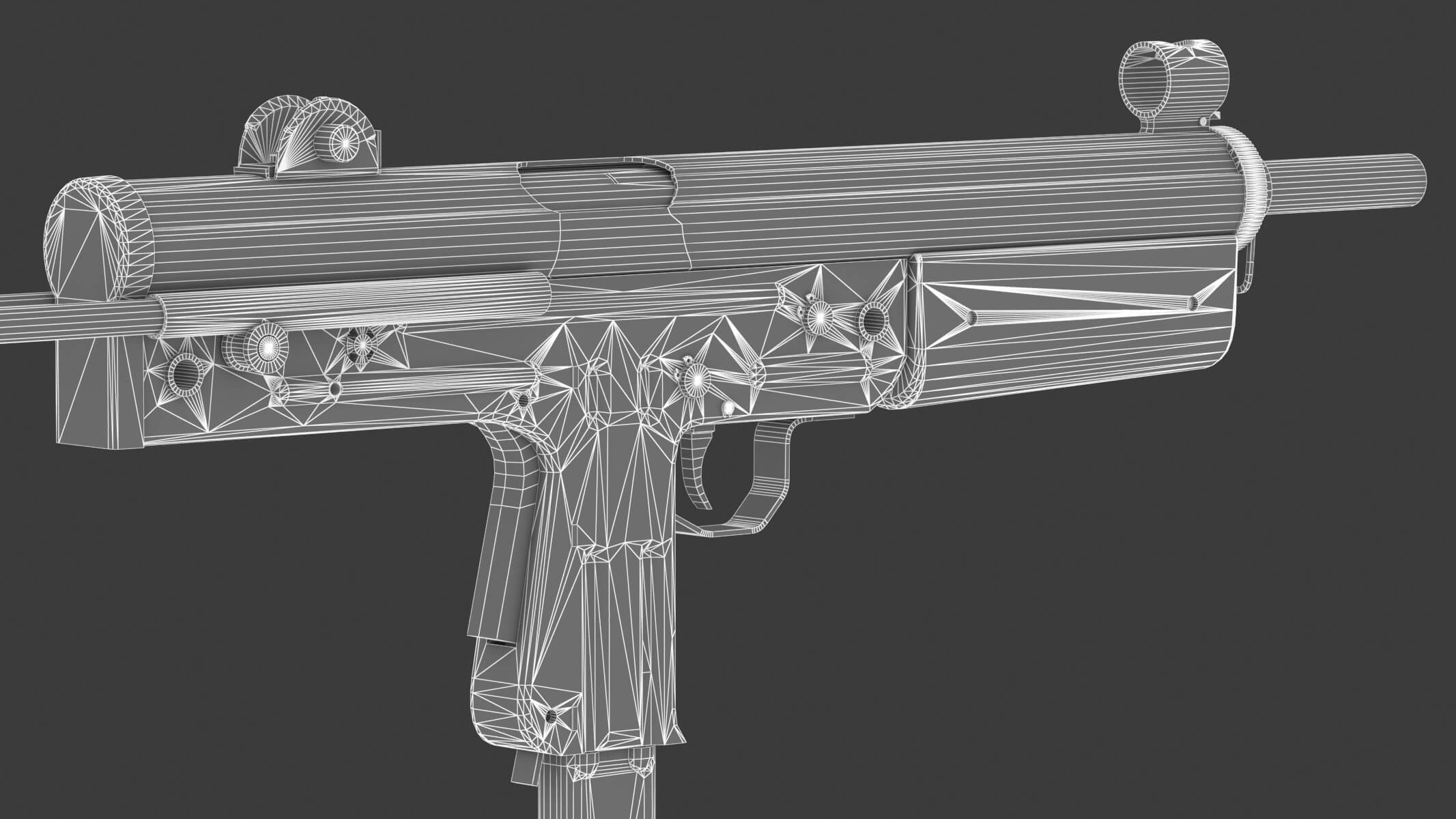 Fmk 3 Submachine Gun Low Poly - 3D Model by frezzy