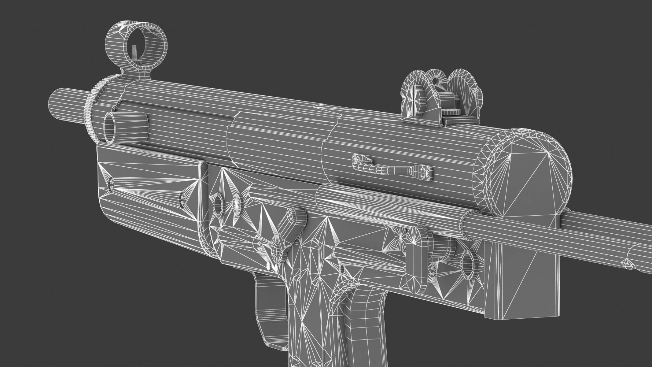 Fmk 3 Submachine Gun Low Poly - 3D Model by frezzy