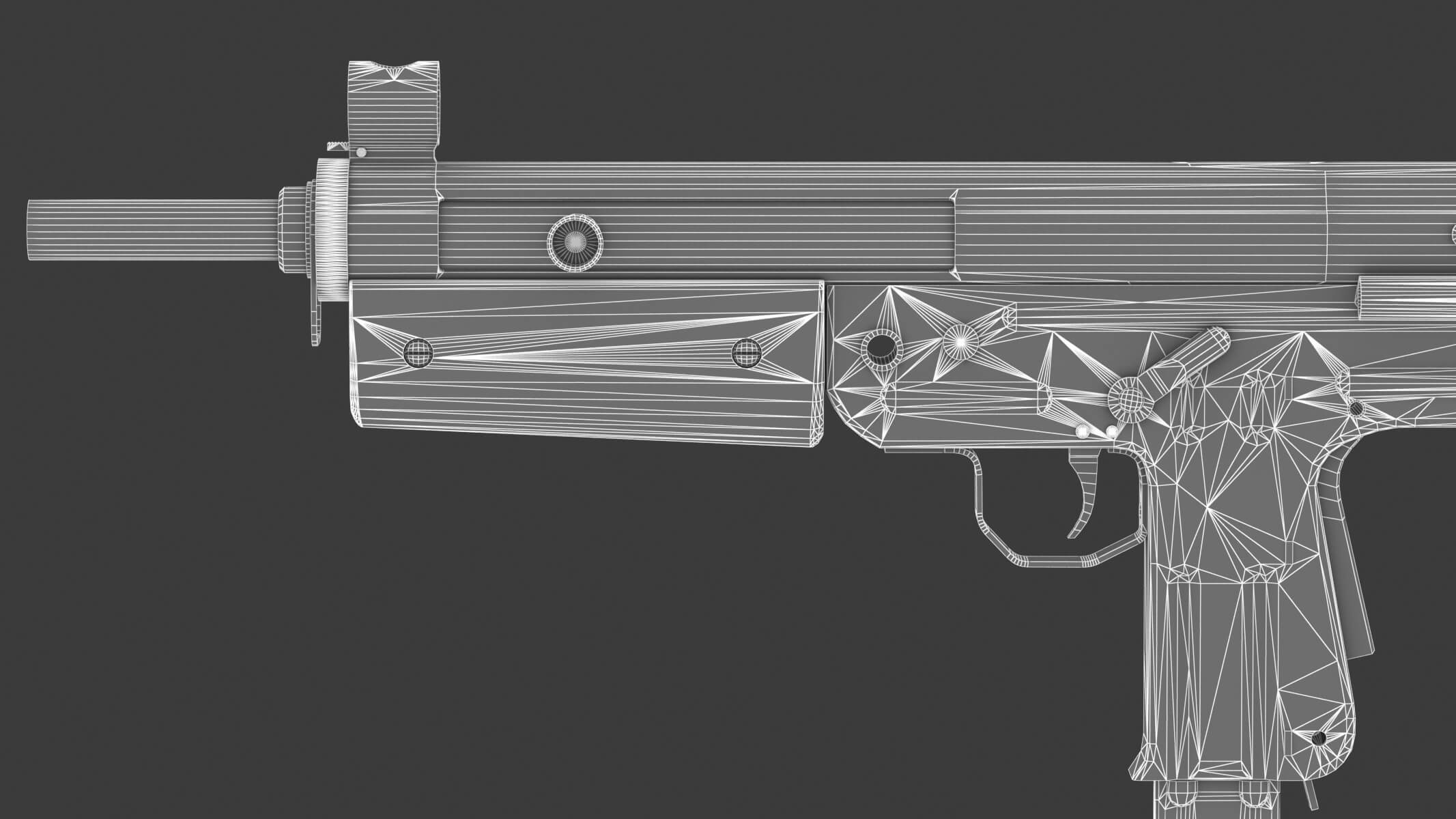 Fmk 3 Submachine Gun Low Poly - 3D Model by frezzy
