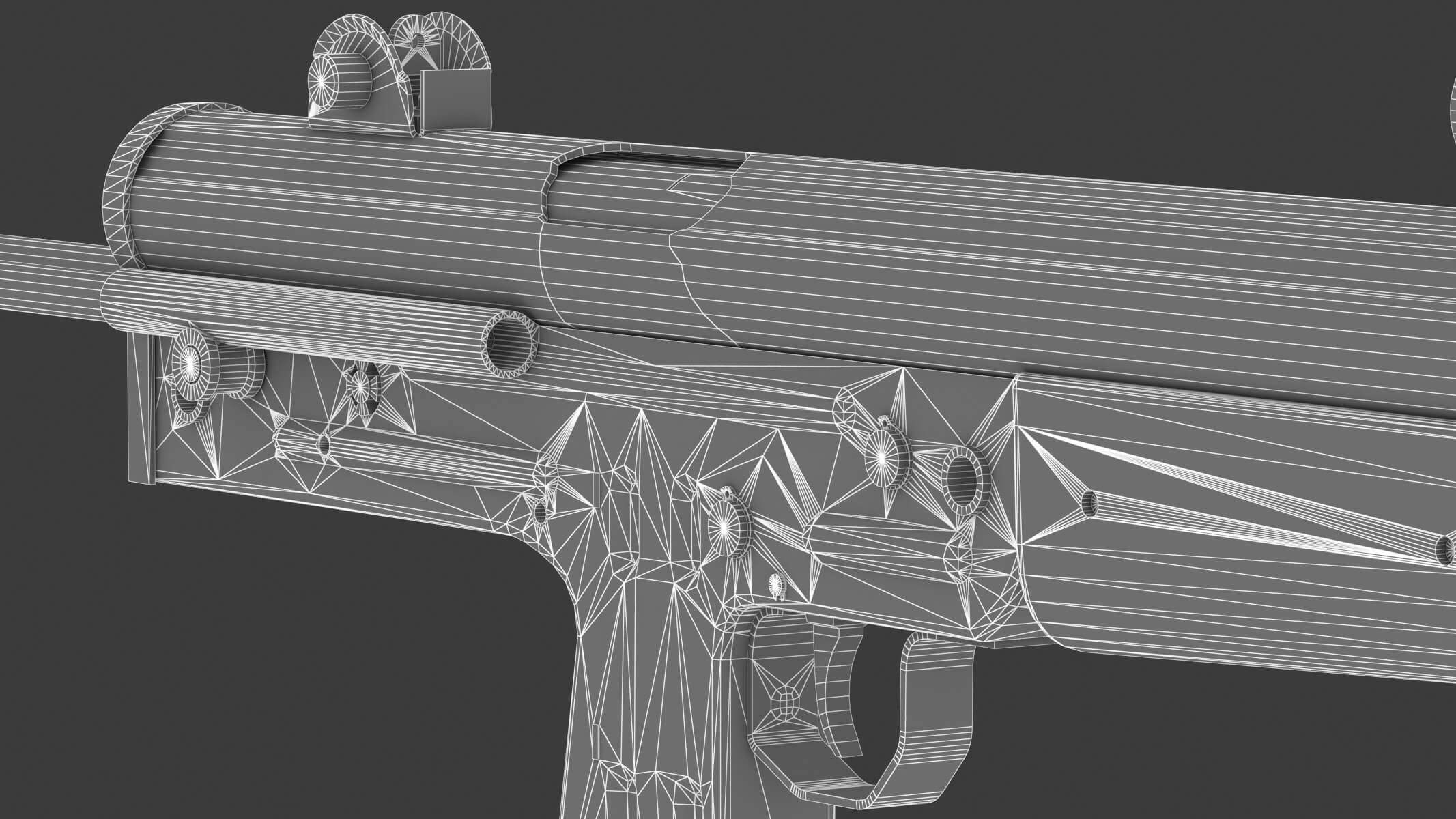 Fmk 3 Submachine Gun Low Poly - 3D Model by frezzy