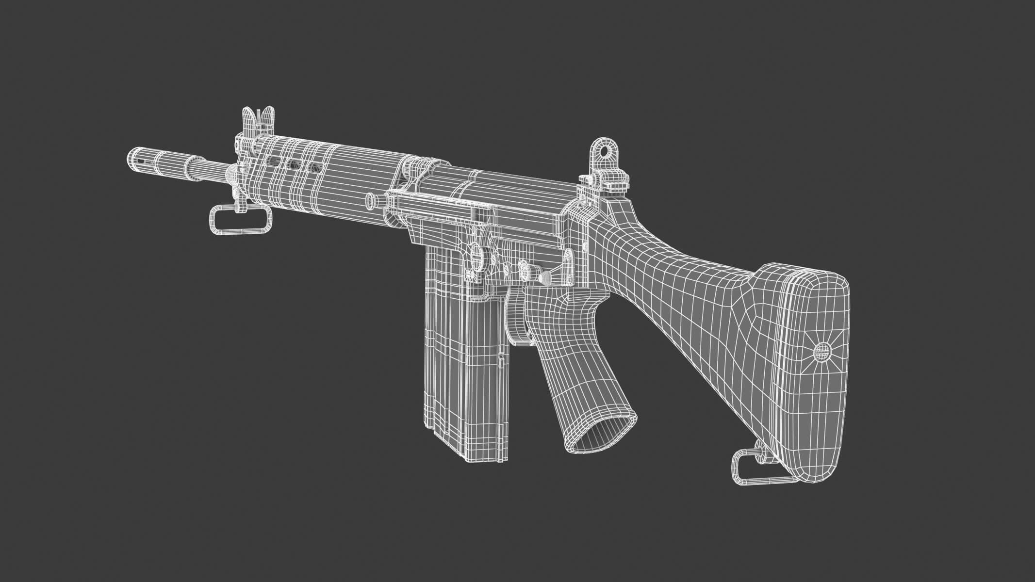 FN FAL - 3D Model by frezzy