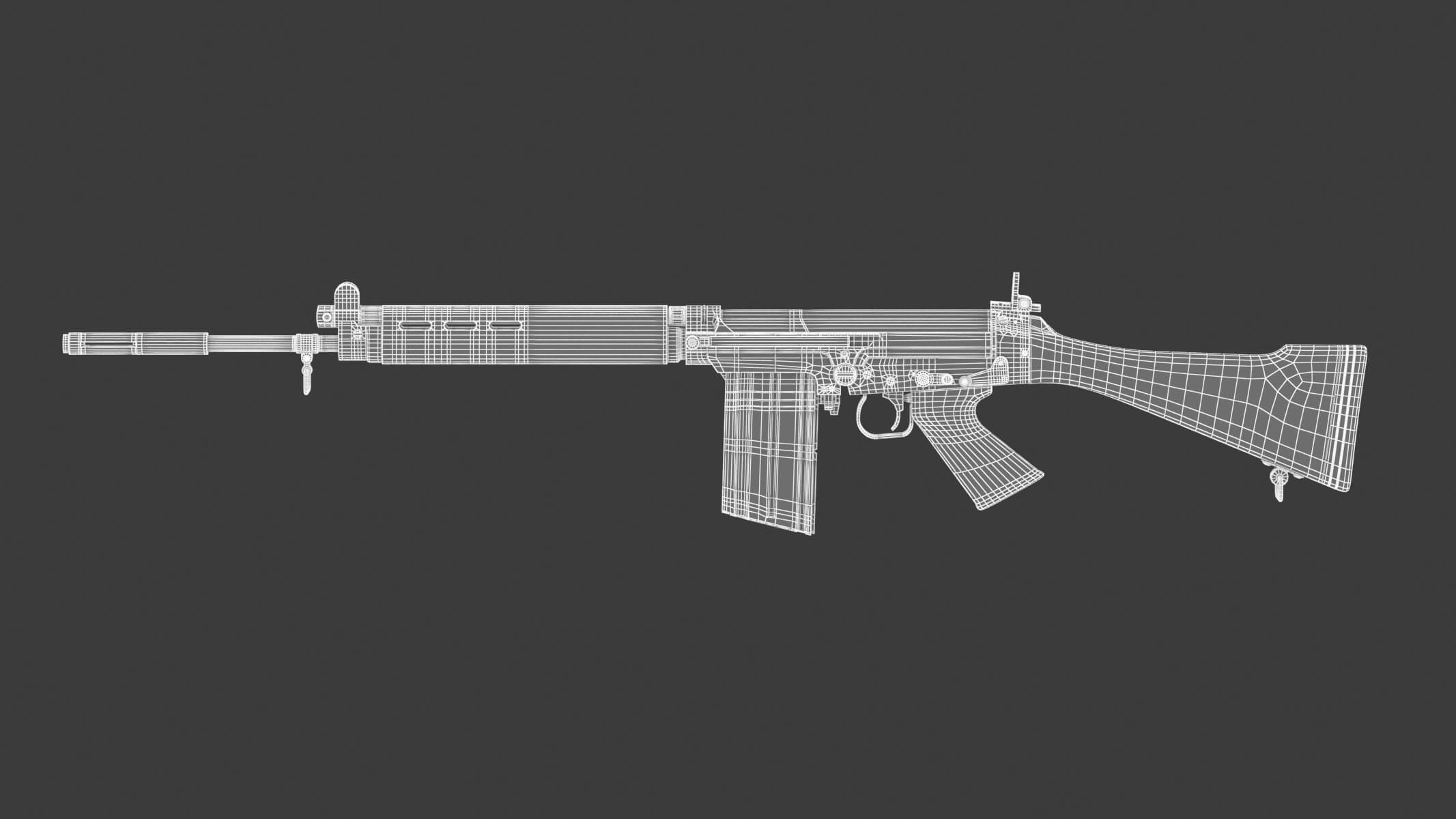 FN FAL - 3D Model by frezzy