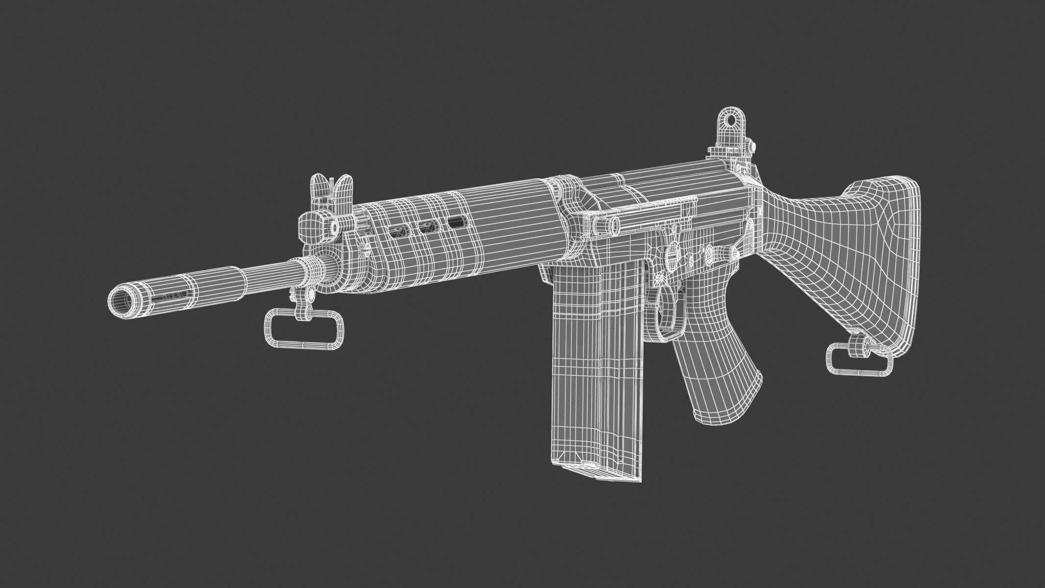 FN FAL - 3D Model by frezzy
