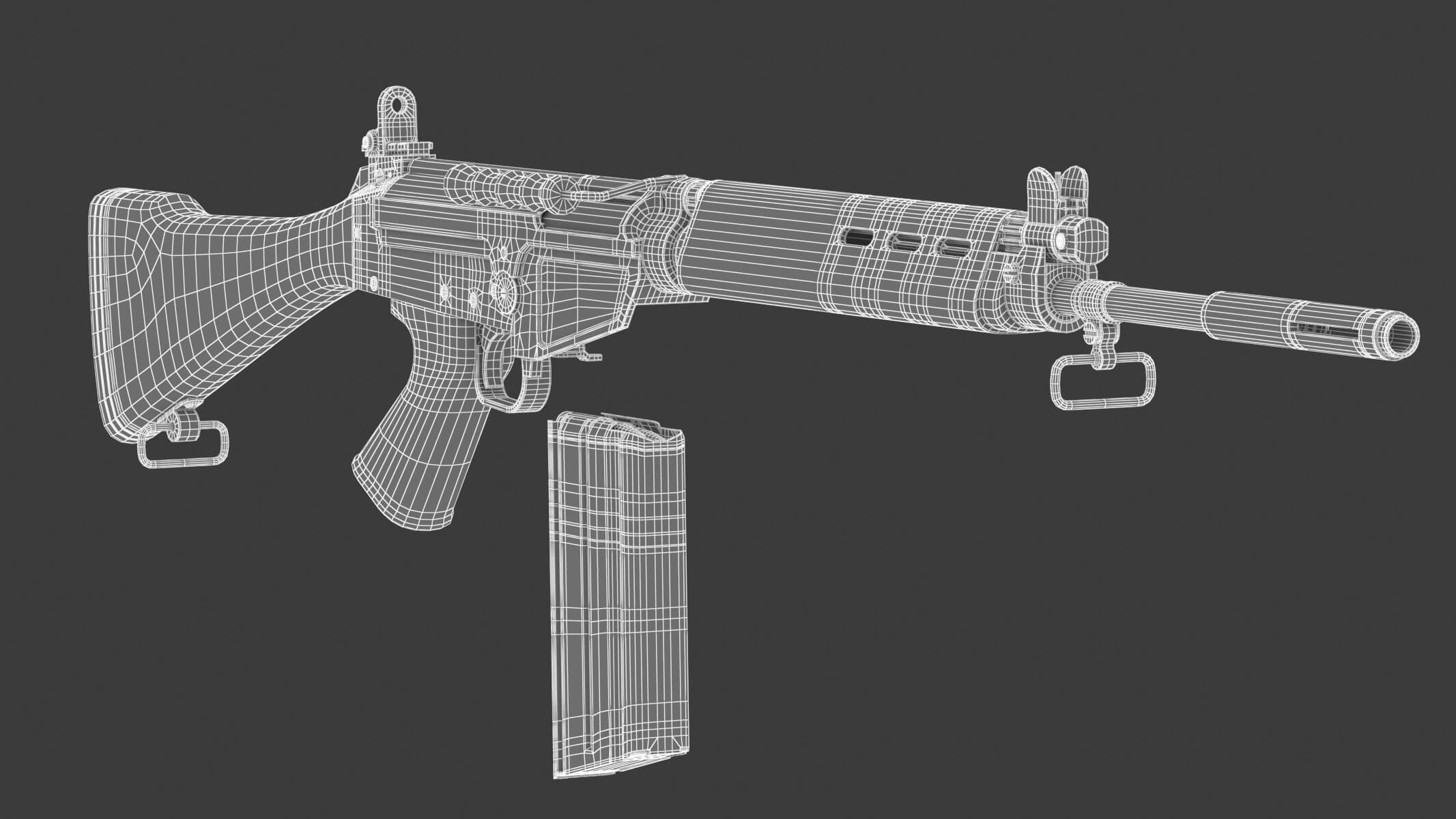 FN FAL - 3D Model by frezzy