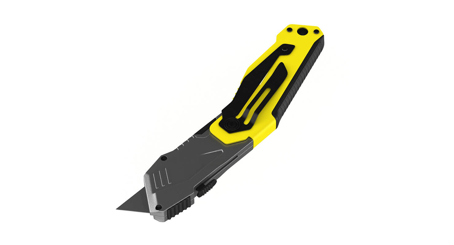 Folding Retract Knife - 3D Model by frezzy
