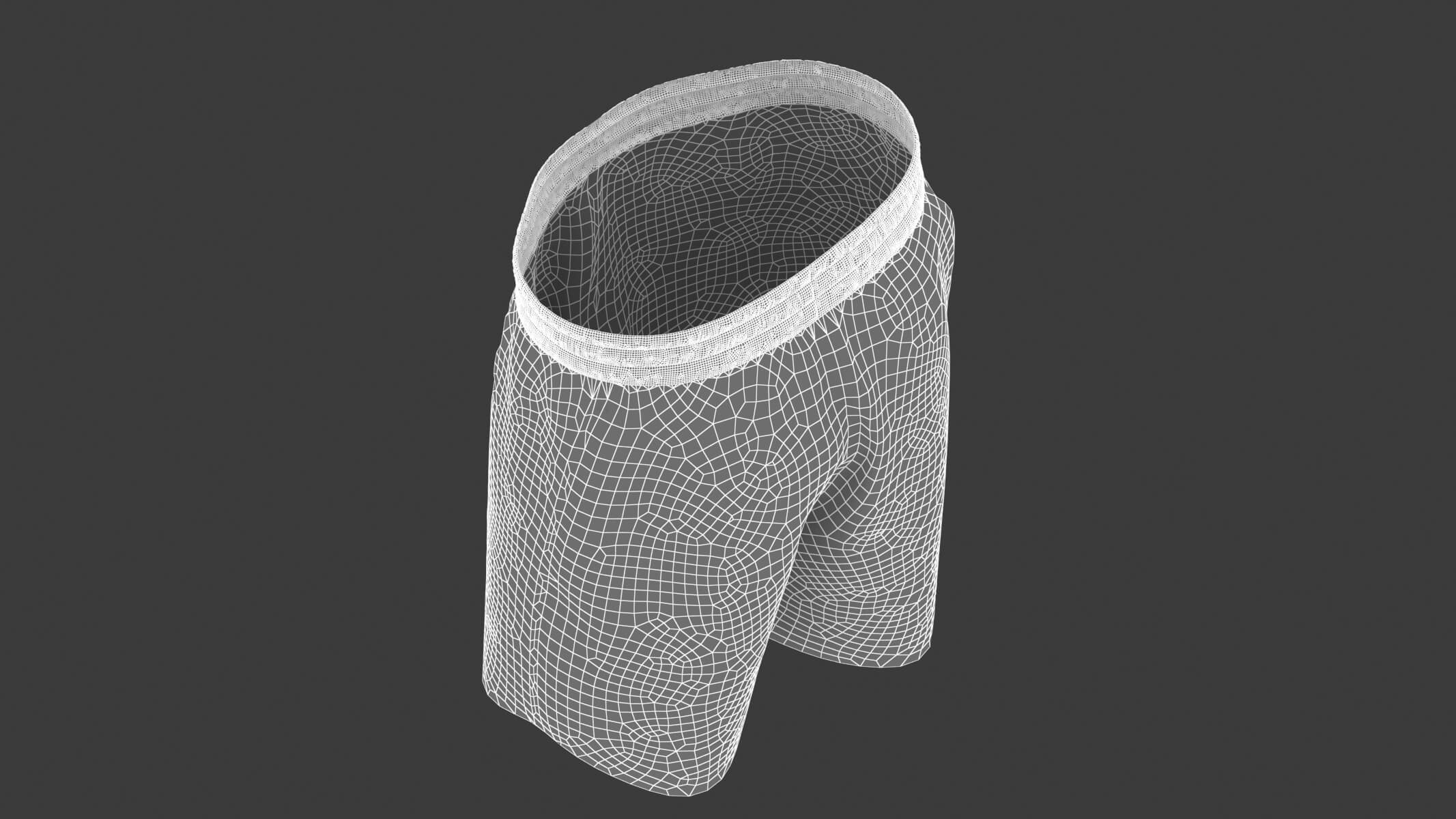 Football Short Pan Generic Low Poly - 3D Model by frezzy