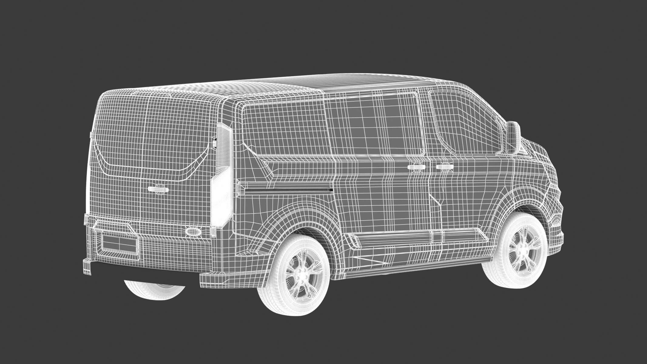 Ford Transit Cargo Van - 3D Model by frezzy