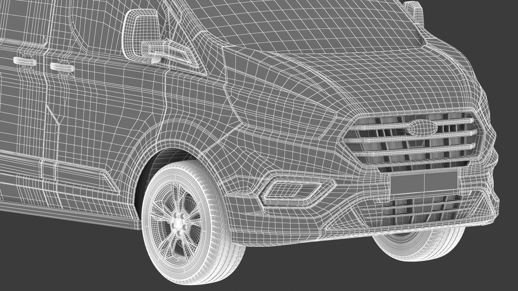 Ford Transit Cargo Van - 3D Model by frezzy