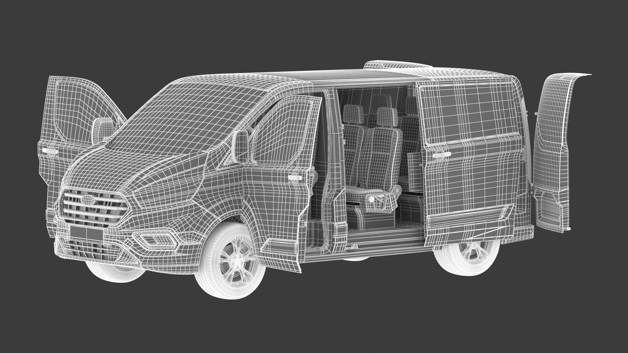 Ford Transit Cargo Van - 3D Model by frezzy
