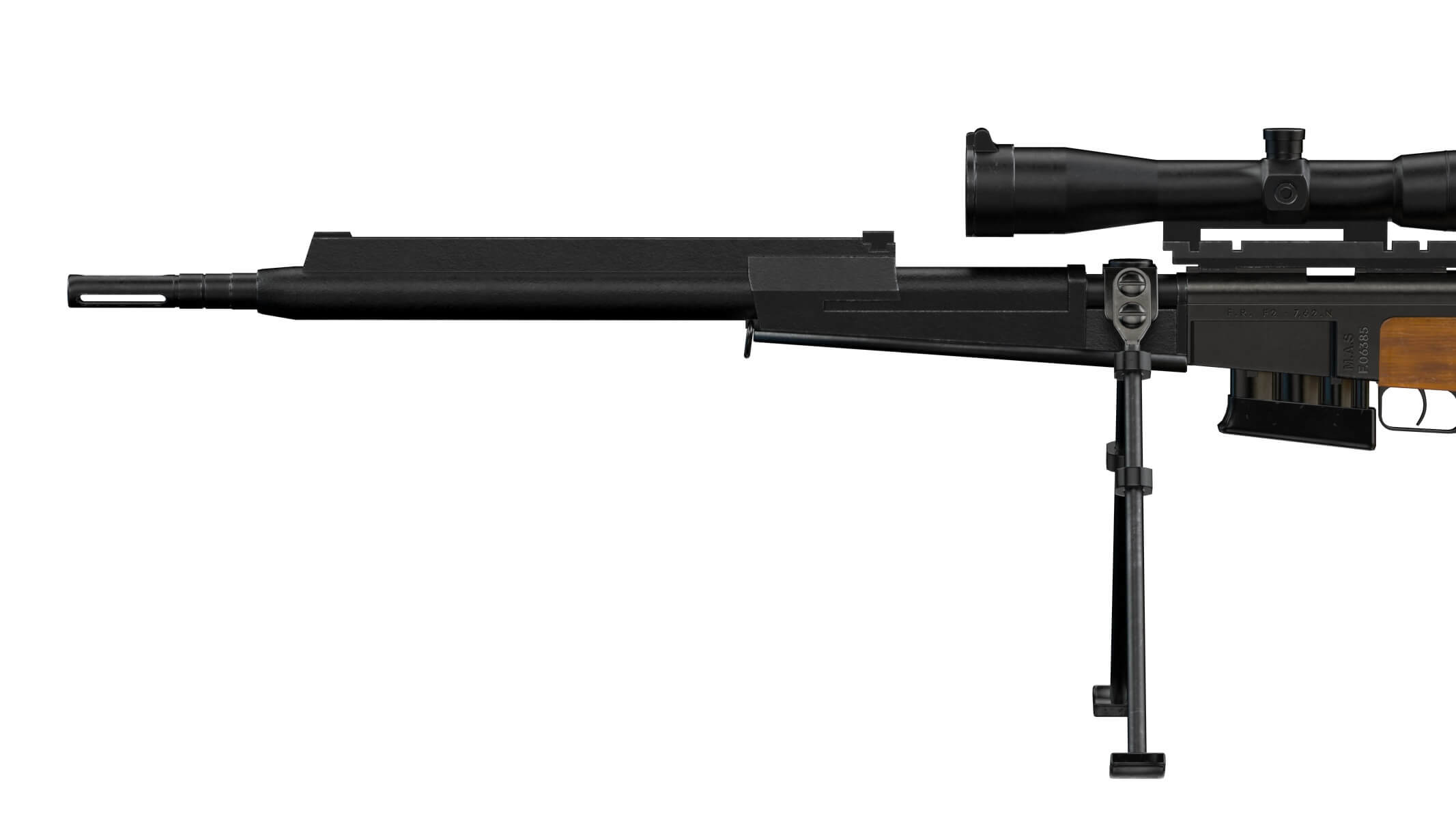 FR F2 Sniper Rifle Low Poly - 3D Model by frezzy