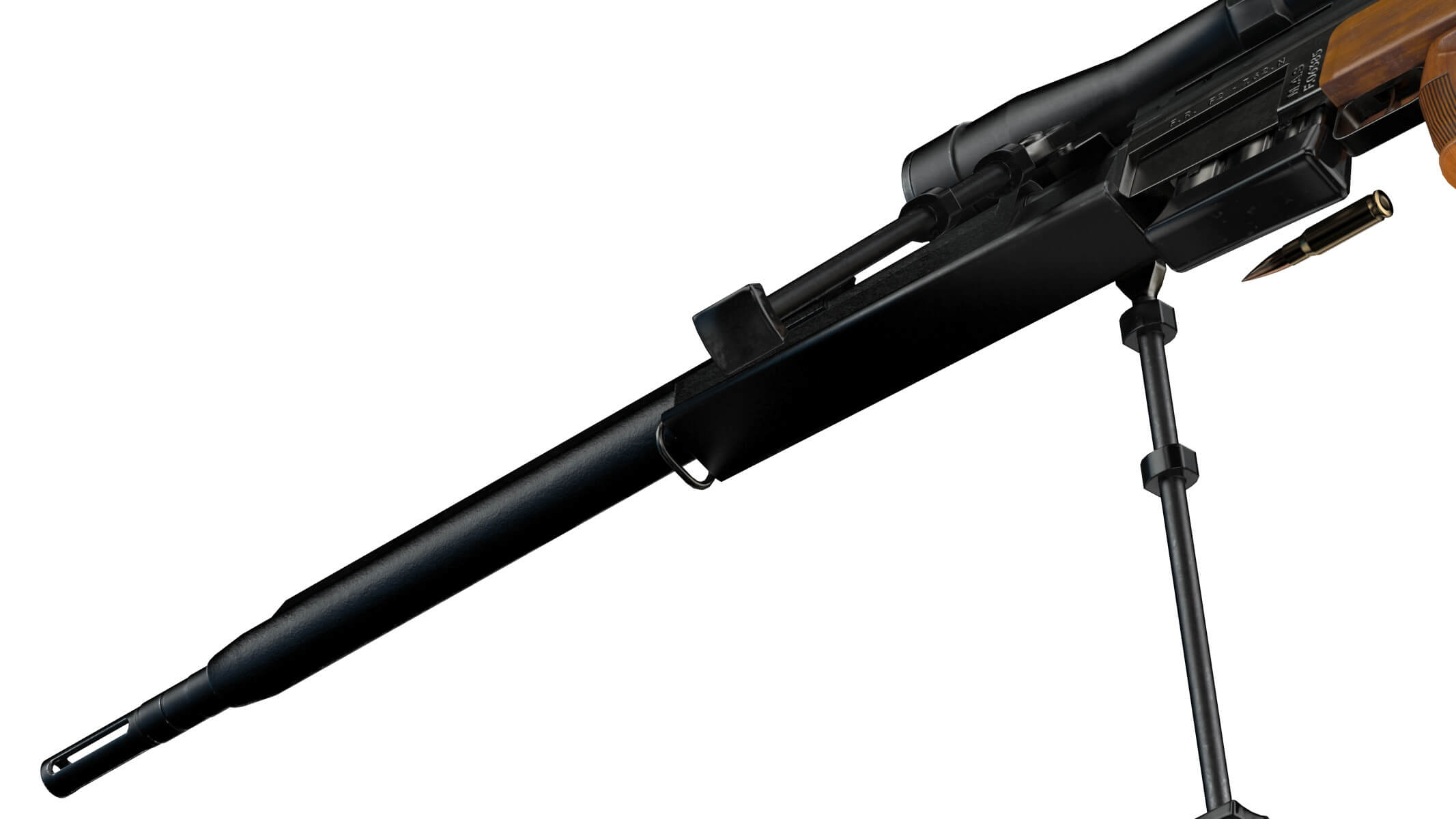 FR F2 Sniper Rifle Low Poly - 3D Model by frezzy