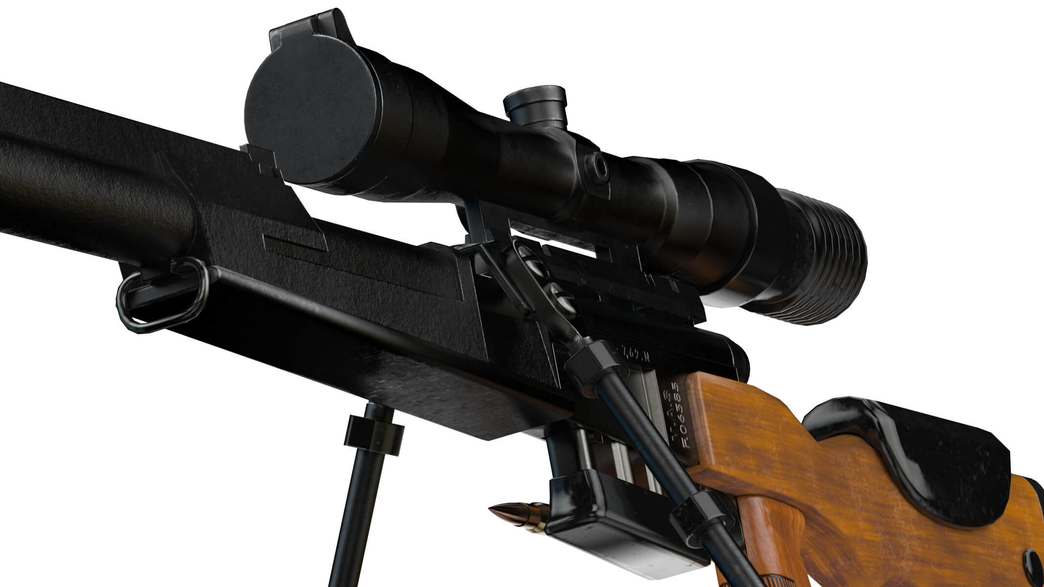 FR F2 Sniper Rifle Low Poly - 3D Model by frezzy