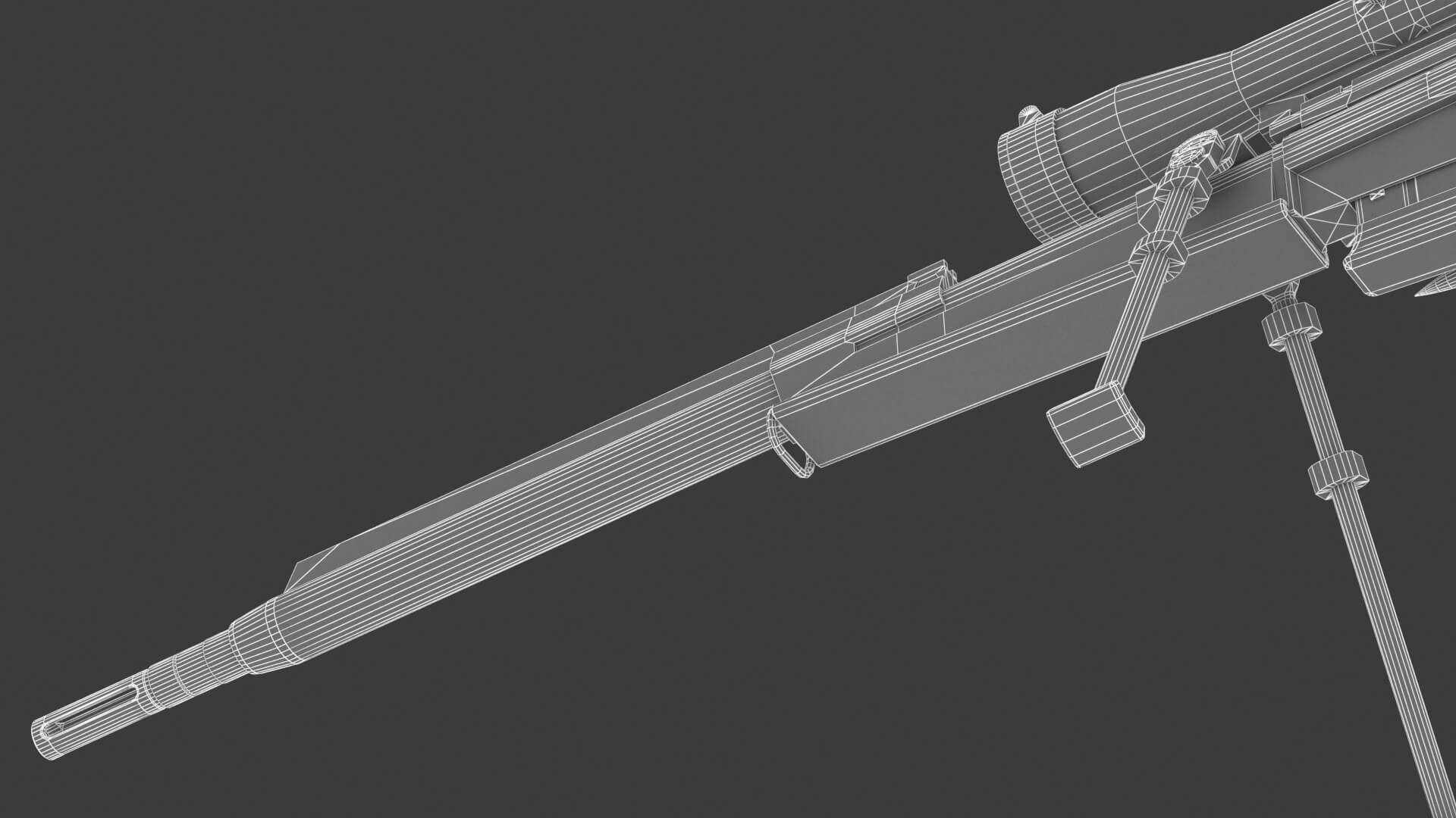FR F2 Sniper Rifle Low Poly - 3D Model by frezzy