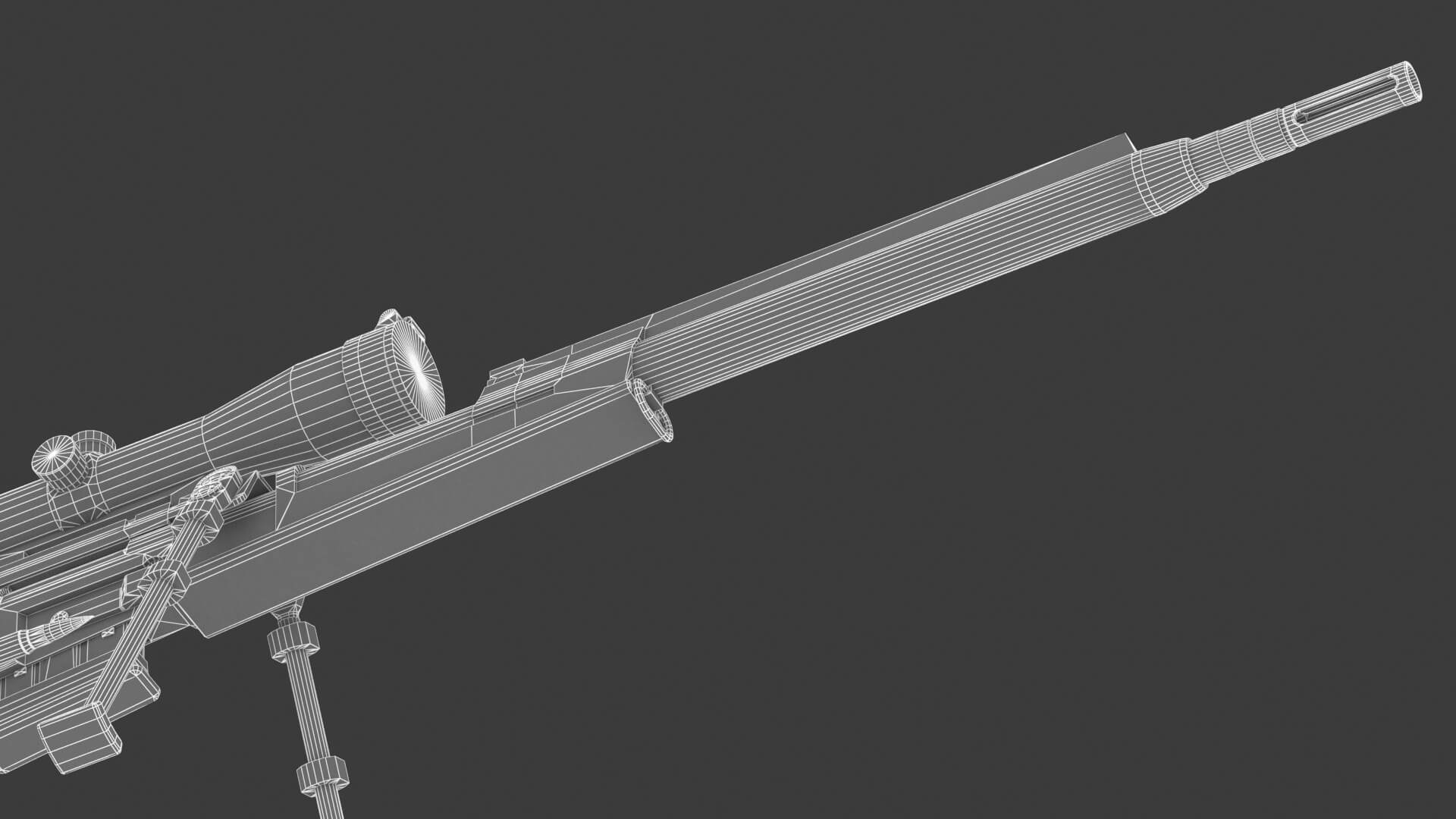FR F2 Sniper Rifle Low Poly - 3D Model by frezzy