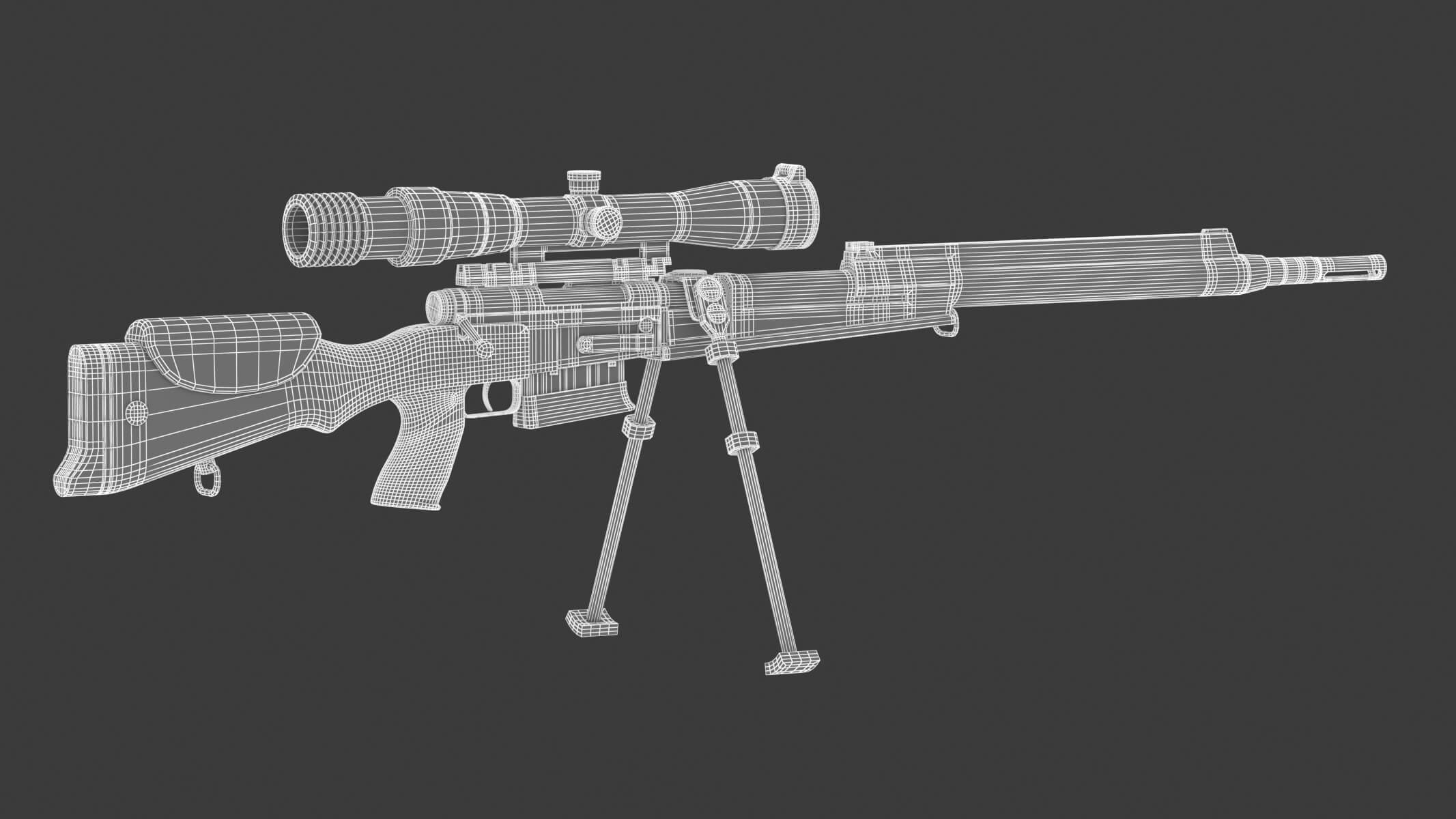 FR F2 Sniper Rifle - 3D Model by frezzy