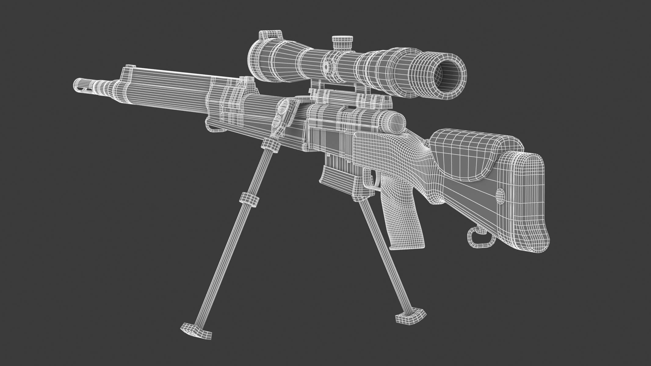FR F2 Sniper Rifle - 3D Model by frezzy