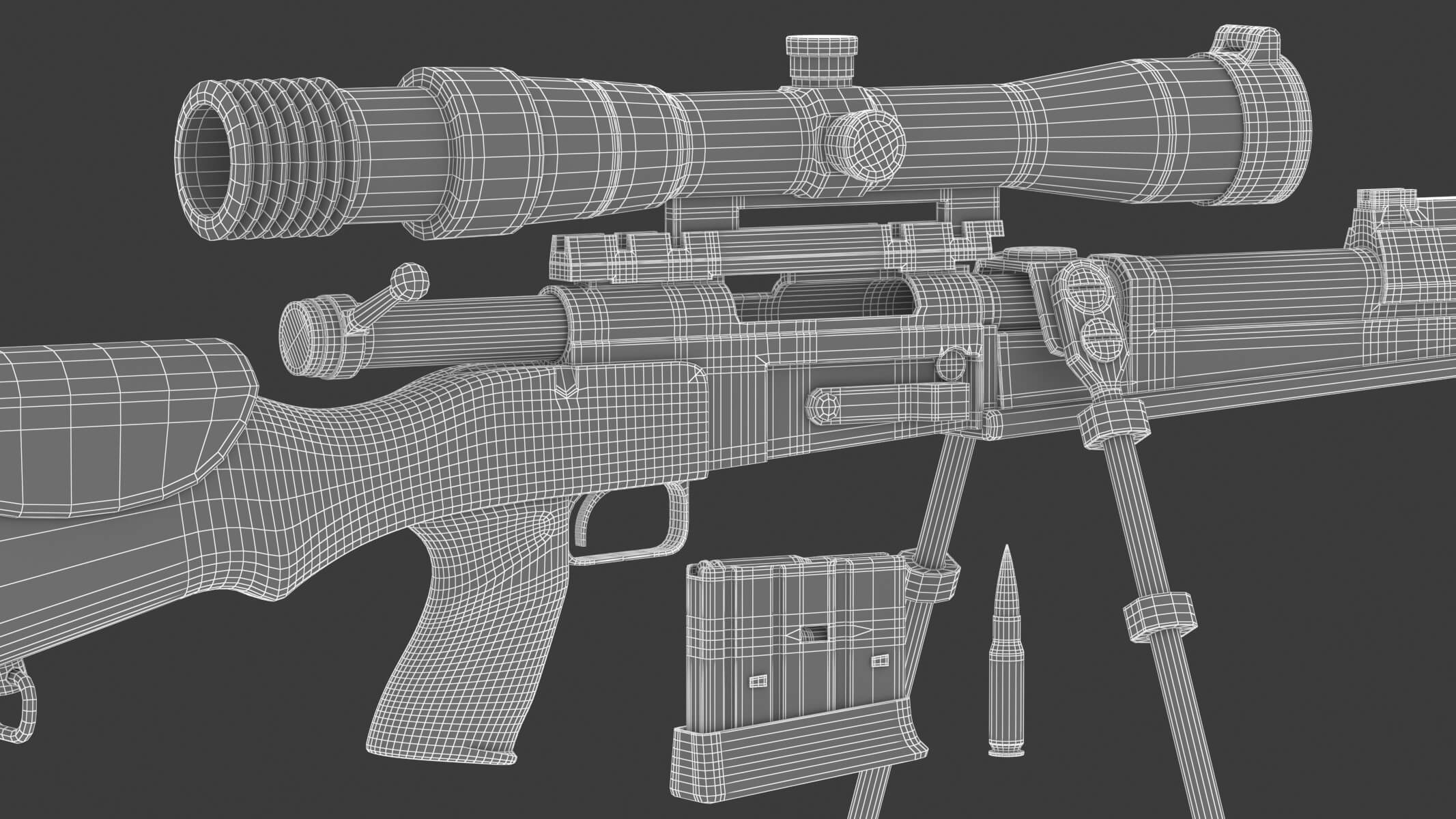 FR F2 Sniper Rifle - 3D Model by frezzy
