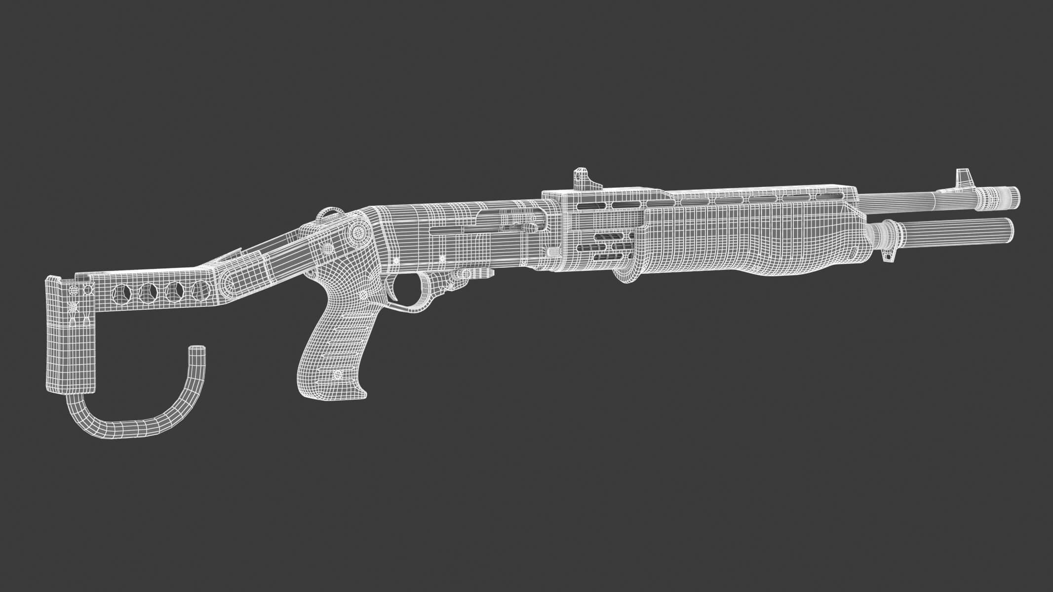 Franchi SPAS-12 3D Model by frezzy