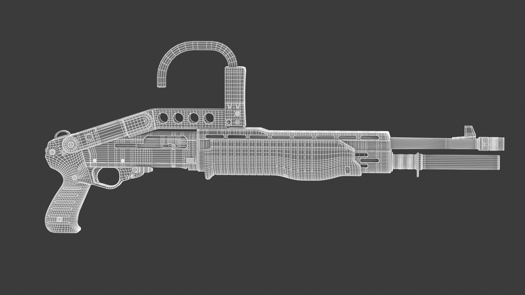Franchi SPAS-12 3D Model by frezzy