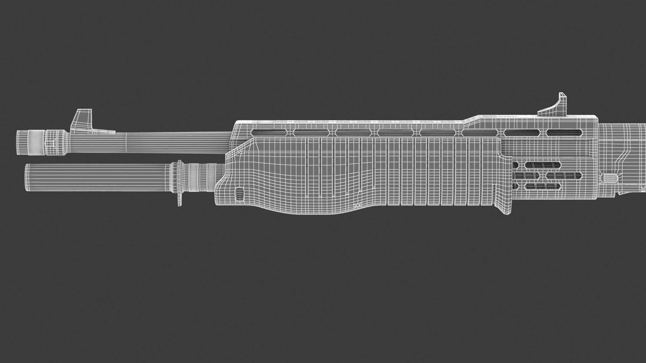 Franchi SPAS-12 3D Model by frezzy