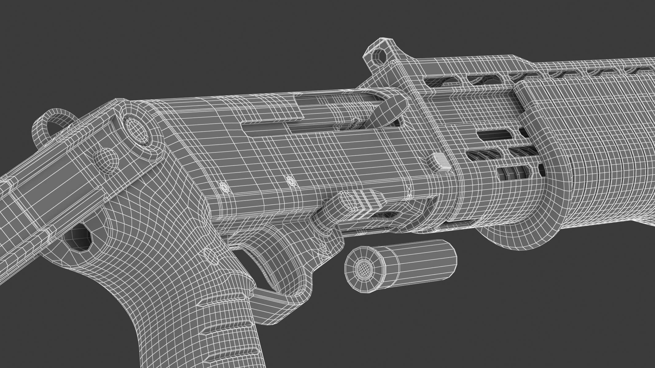 Franchi SPAS-12 3D Model by frezzy