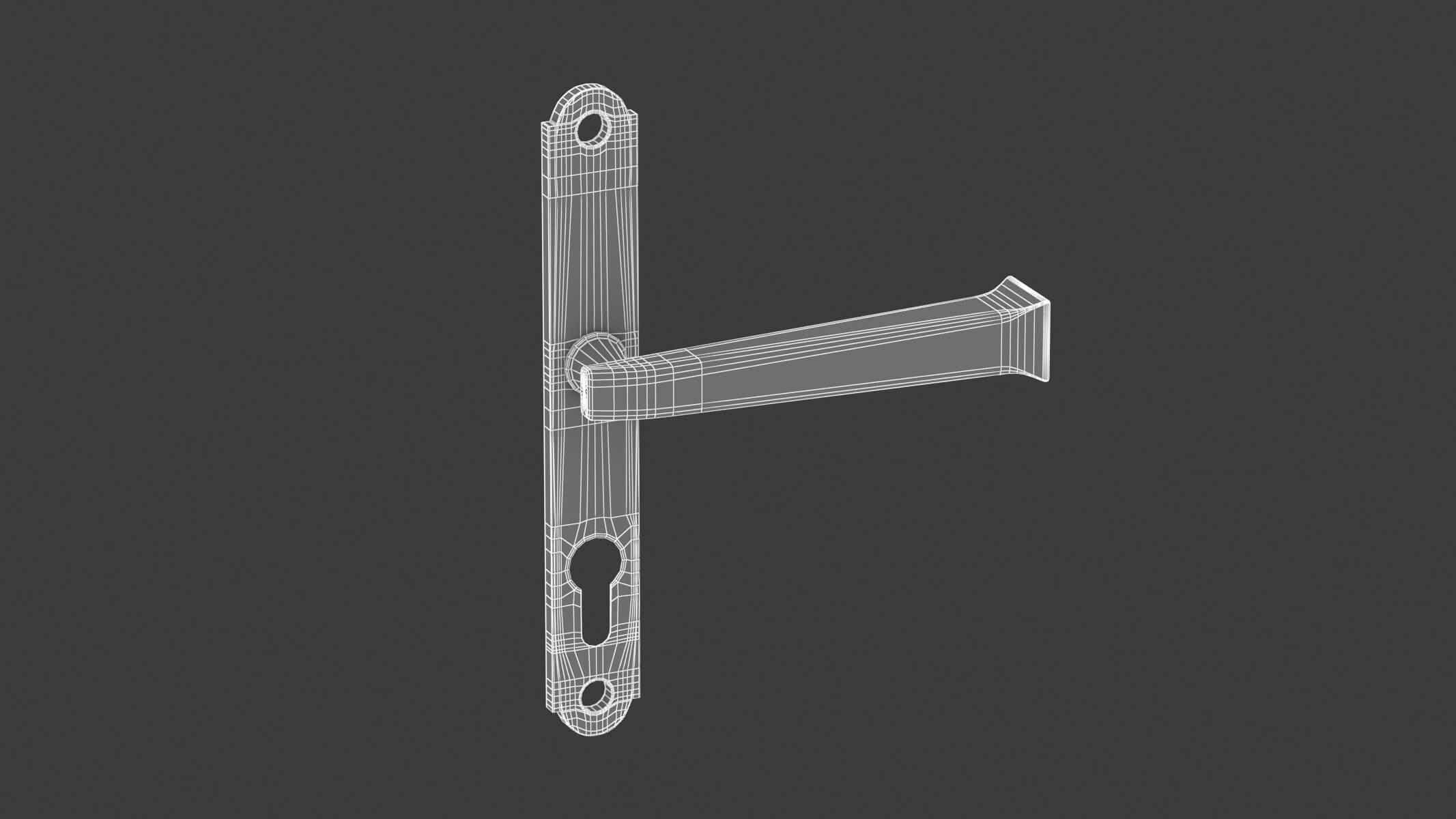 Frelan PVCu Lever Door Handle - 3D Model by frezzy